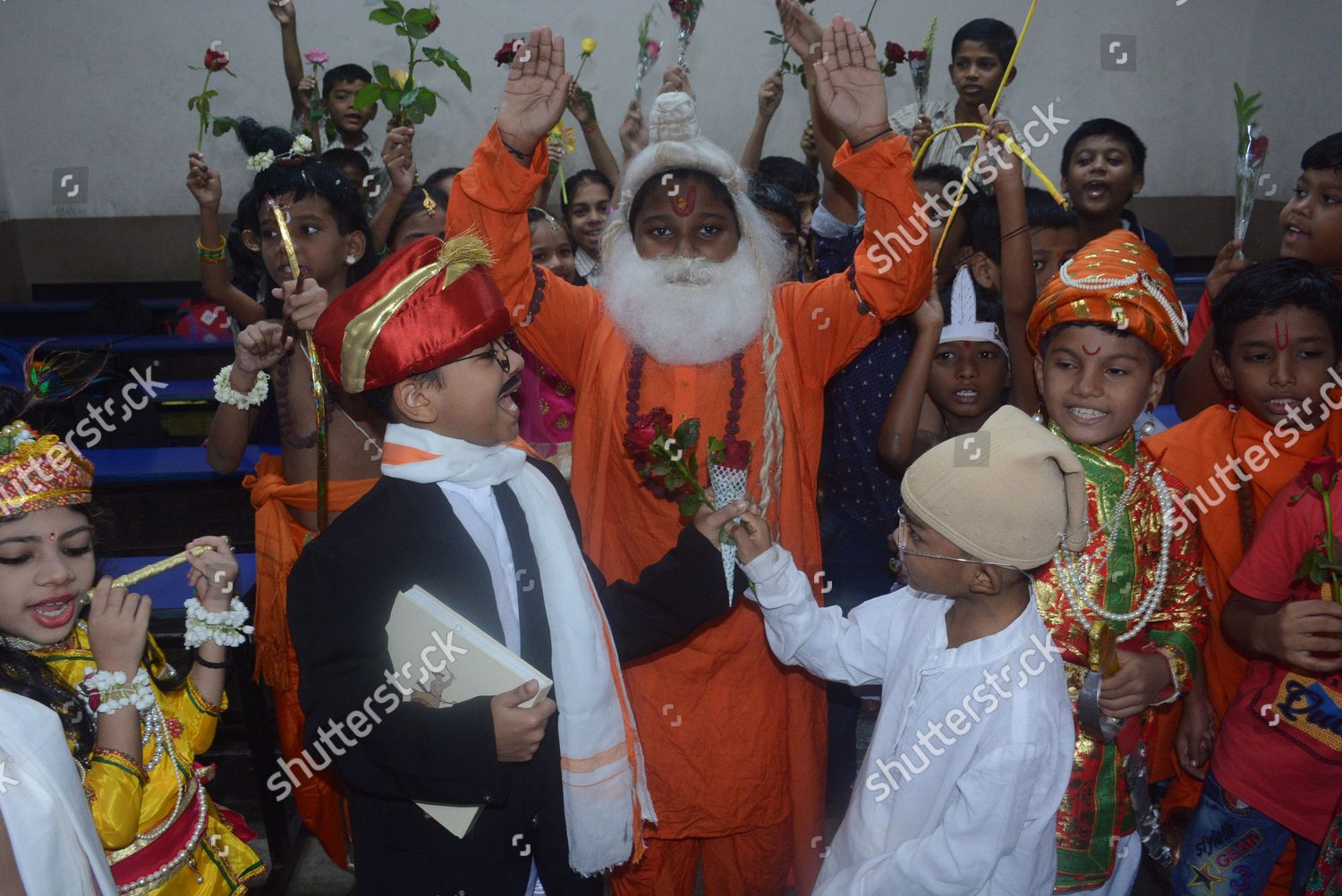 Dressed Historial Religious Personalities India School Editorial Stock ...