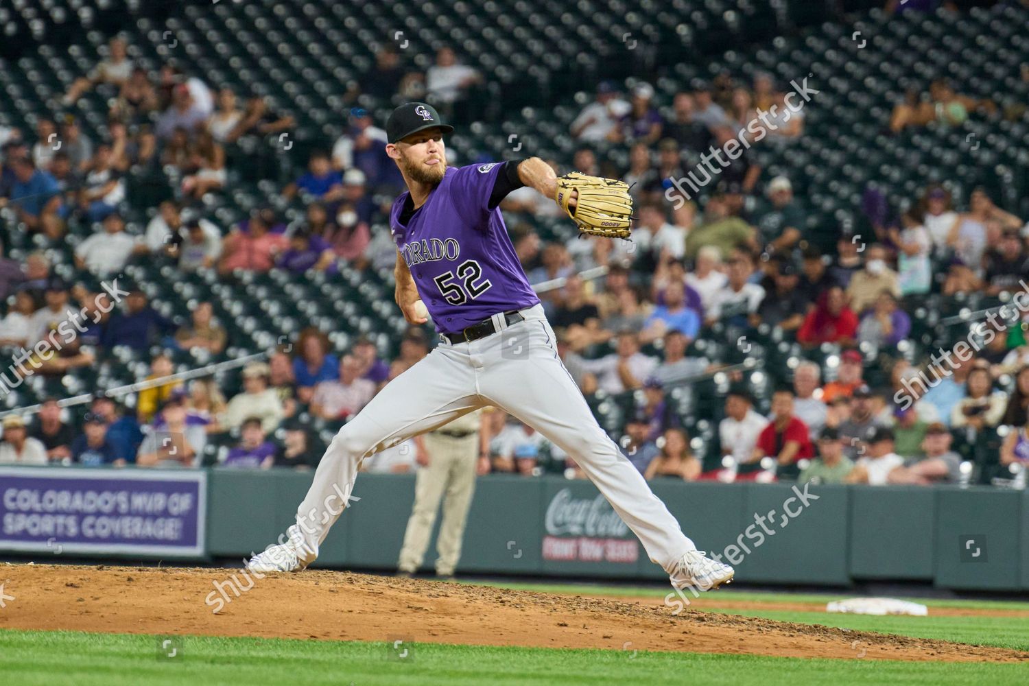 Colorado Pitcher Daniel Bard 52 Throws Editorial Stock Photo - Stock ...