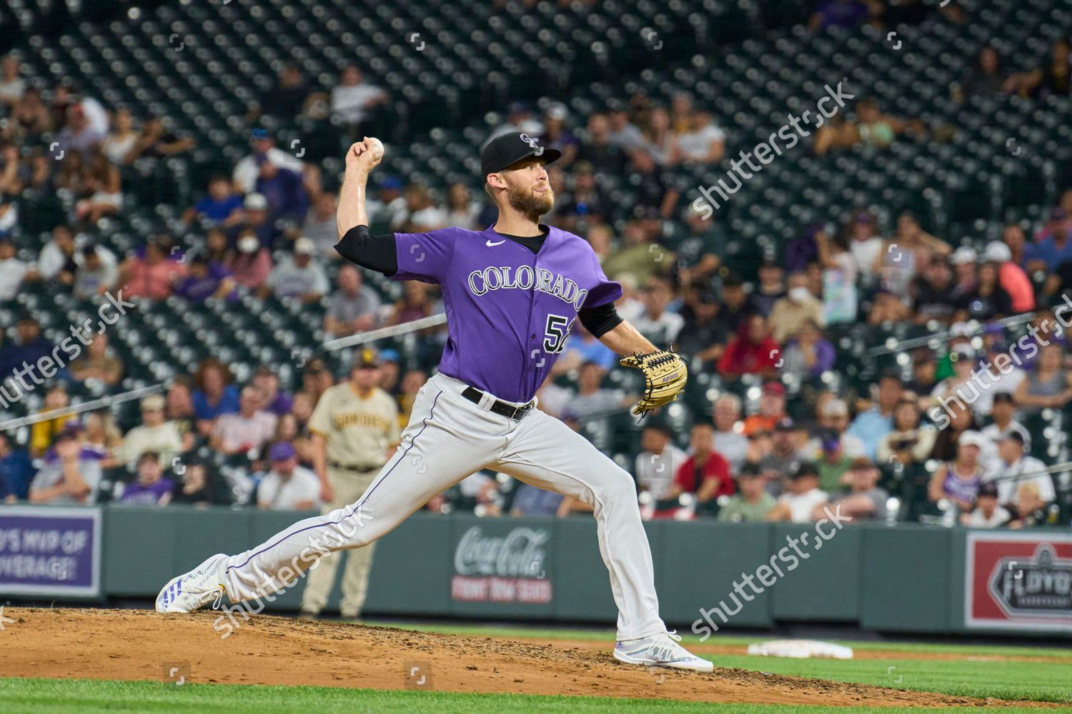 Colorado Pitcher Daniel Bard 52 Throws Editorial Stock Photo - Stock ...