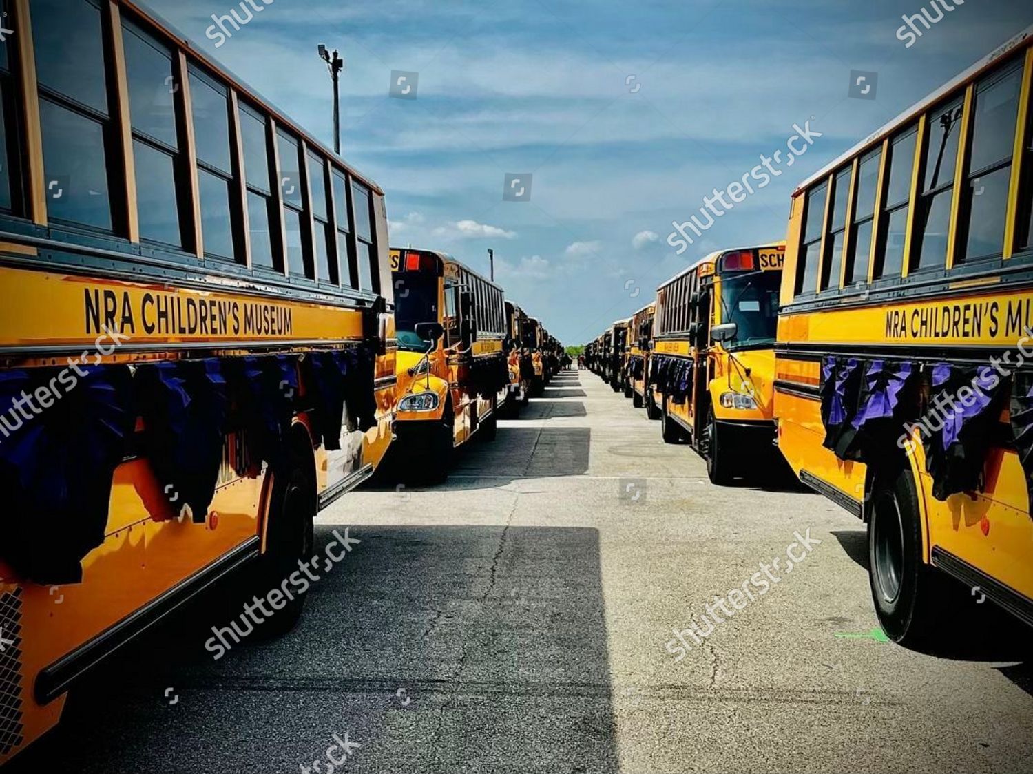 School Bus Convoy Carrying Personal Memories Editorial Stock Photo ...