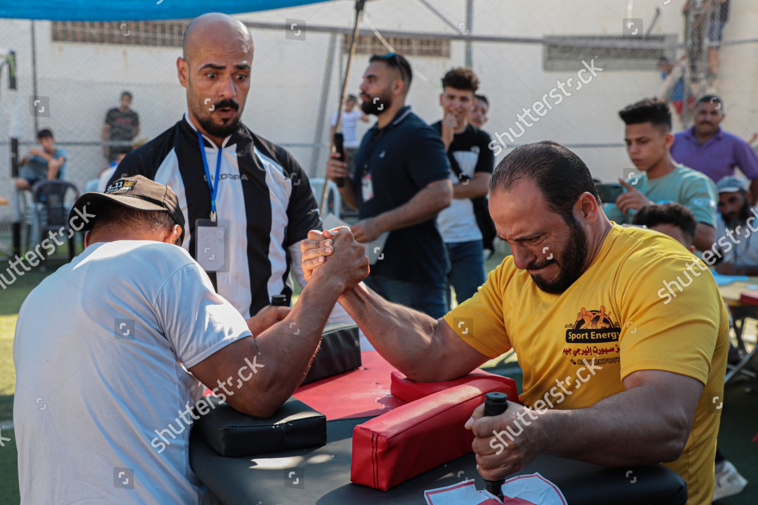 Arm Wrestlers Compete During Arm Wrestling Editorial Stock Photo ...