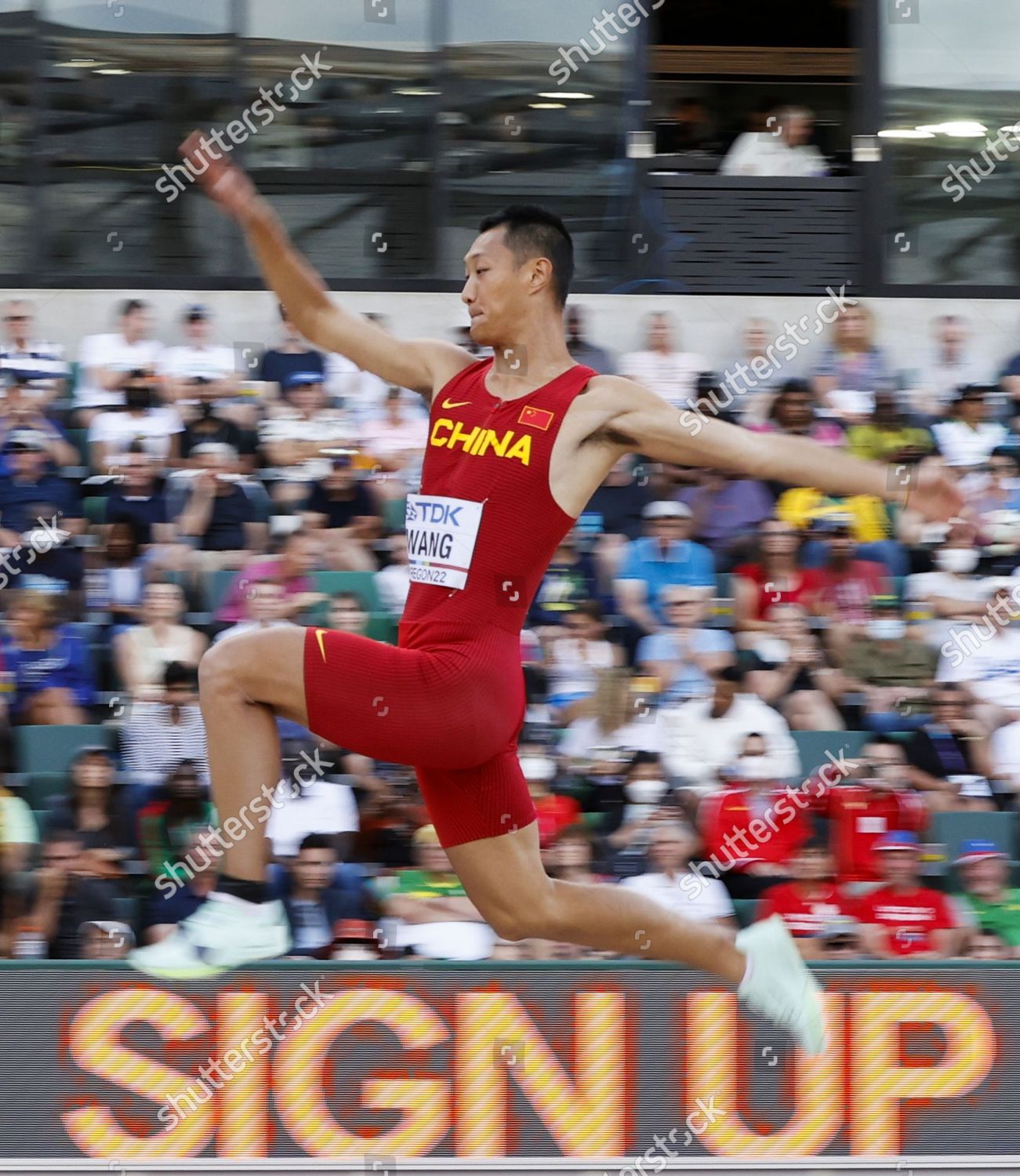 Jianan Wang China Action Long Jump Editorial Stock Photo - Stock Image ...