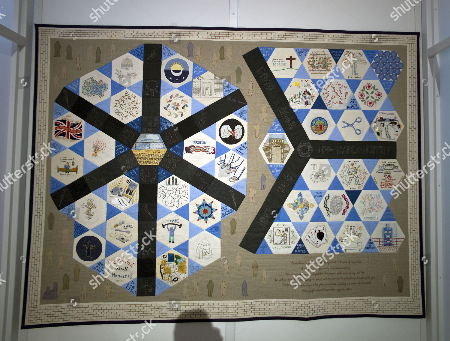 Quilt Made By Prisoners Wandsworth Prison Editorial Stock Photo - Stock ...