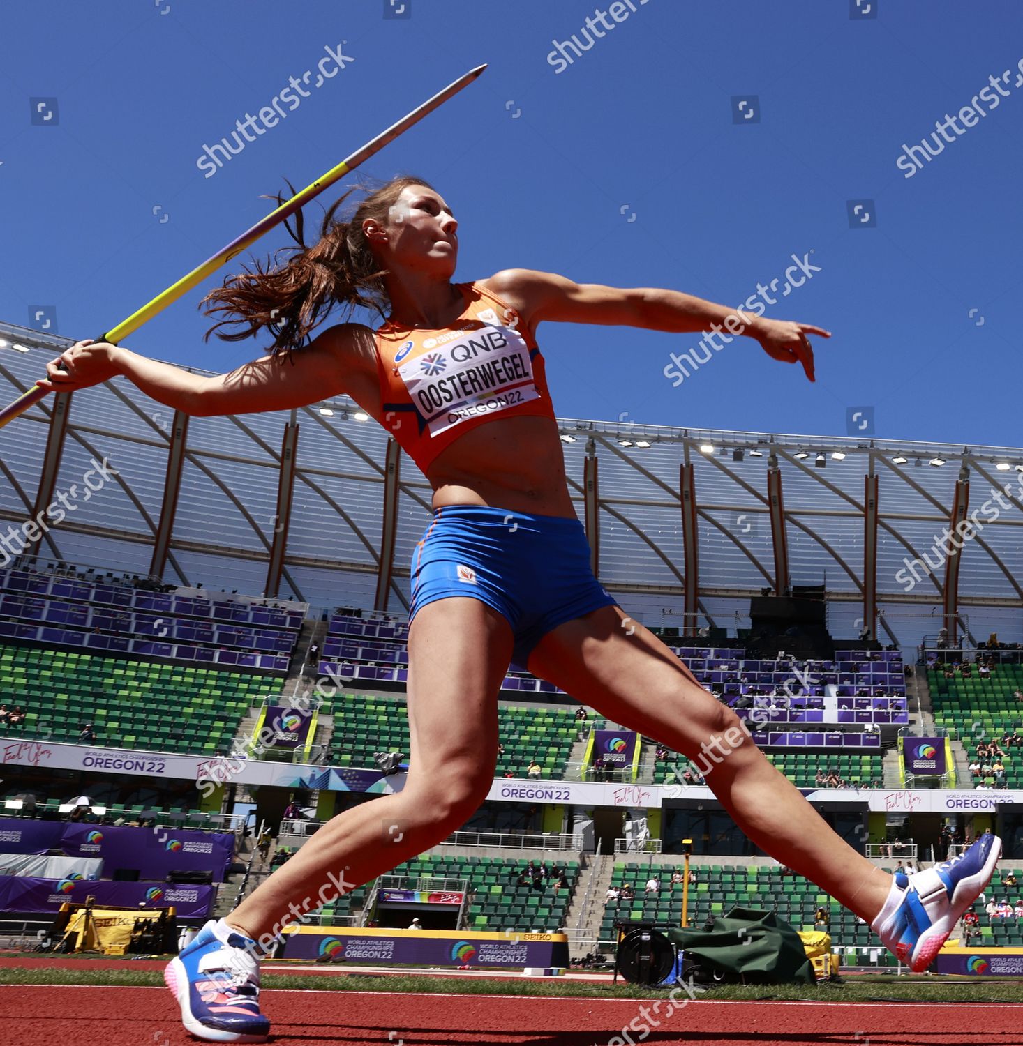 Emma Oosterwegel Netherlands Performs Javelin Throw Editorial Stock ...
