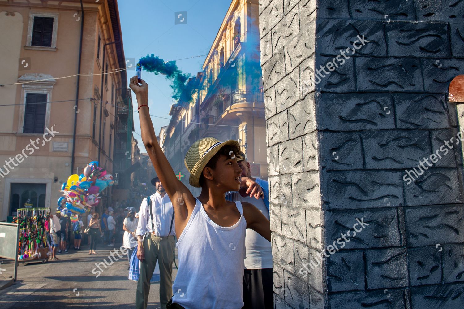 Parade Animated By Smoke Bombs Flags Editorial Stock Photo - Stock ...