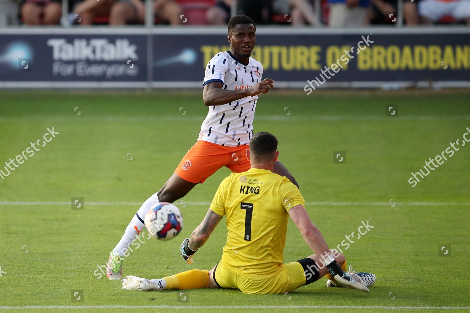 Beryly Lubala Blackpool Shoots Goal Editorial Stock Photo - Stock Image ...