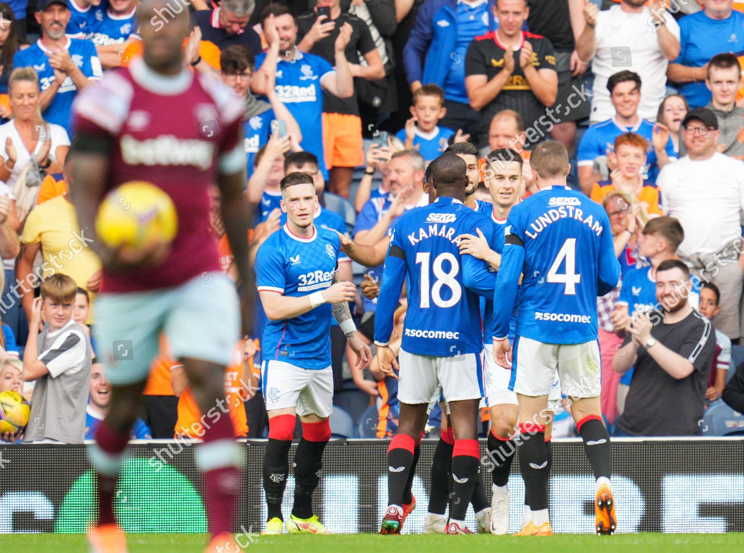 Tom Lawrence Rangers Celebrates Scoring Opening Editorial Stock Photo ...