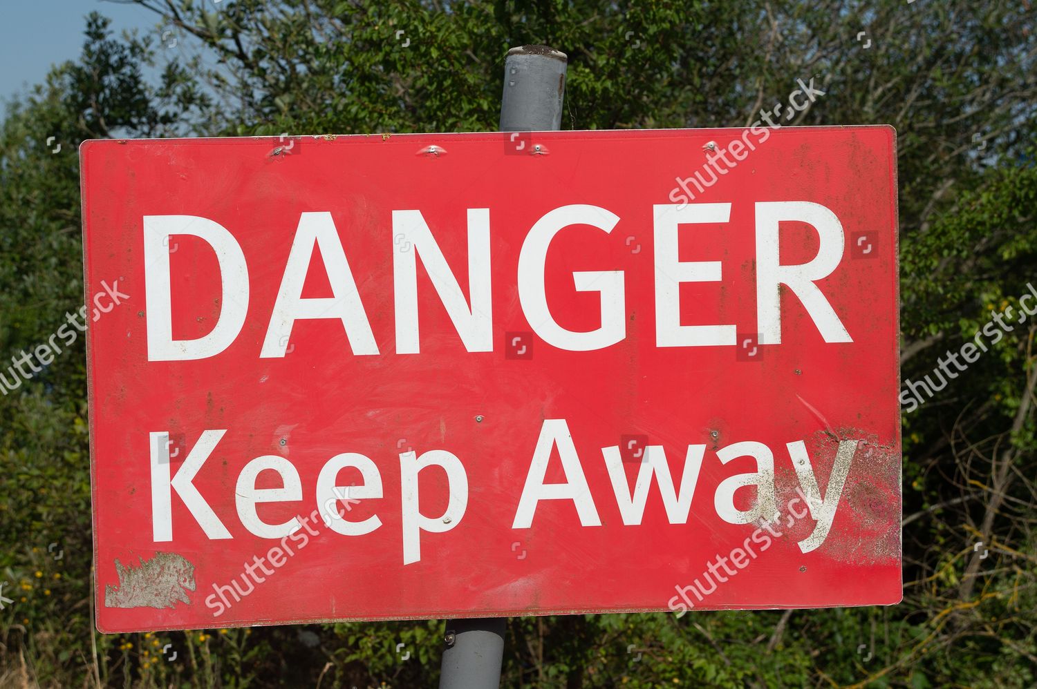 Danger Death Signs Next Weir On Editorial Stock Photo - Stock Image ...