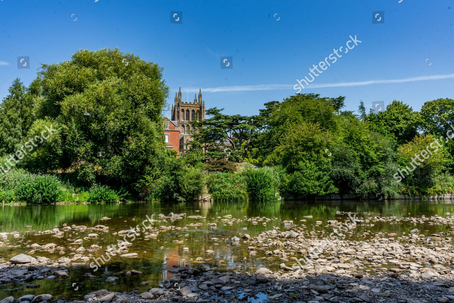 Significantly Dropped Water Levels River Wye Editorial Stock Photo ...