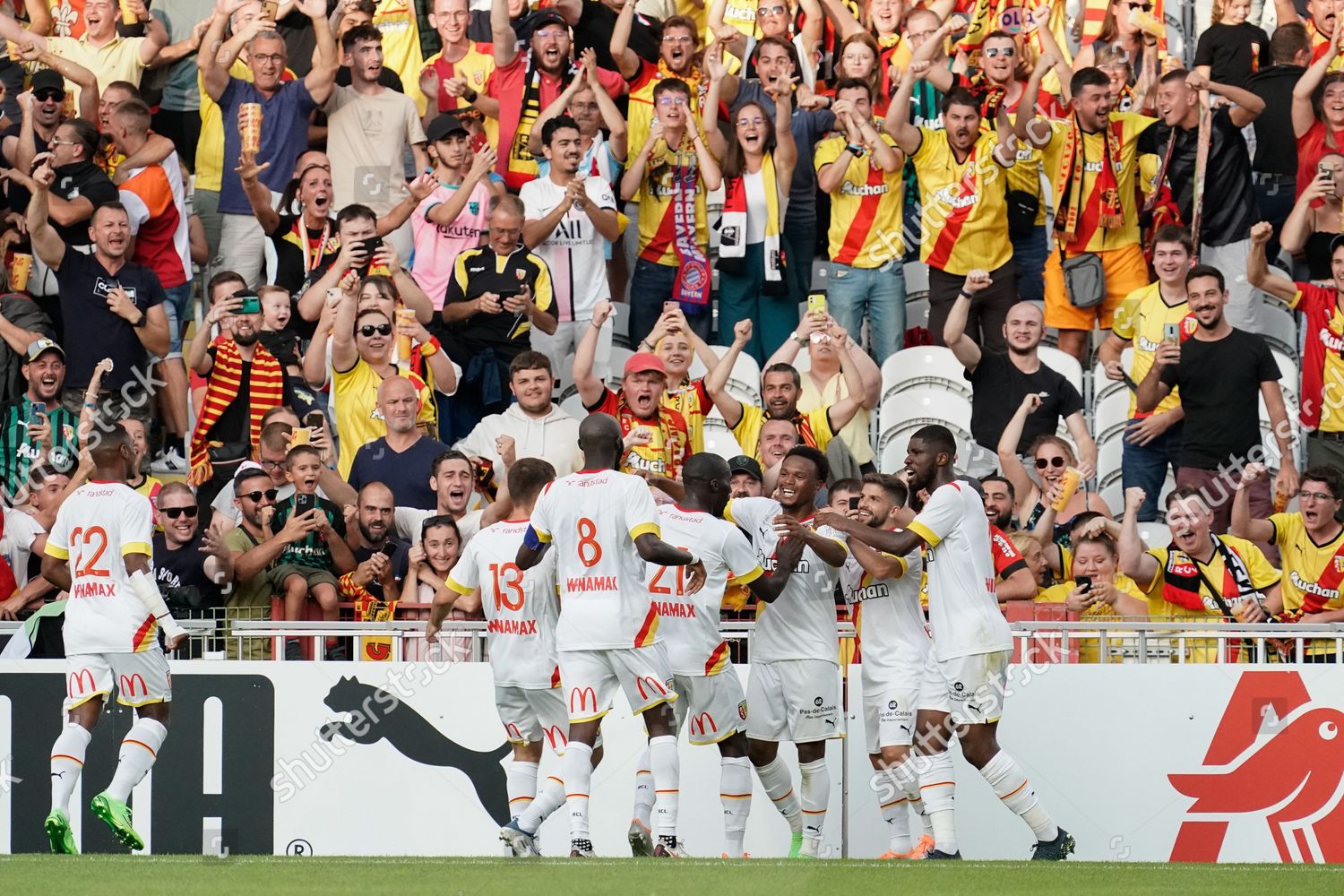Lois Openda Lens Congratulated After Scoring Editorial Stock Photo ...