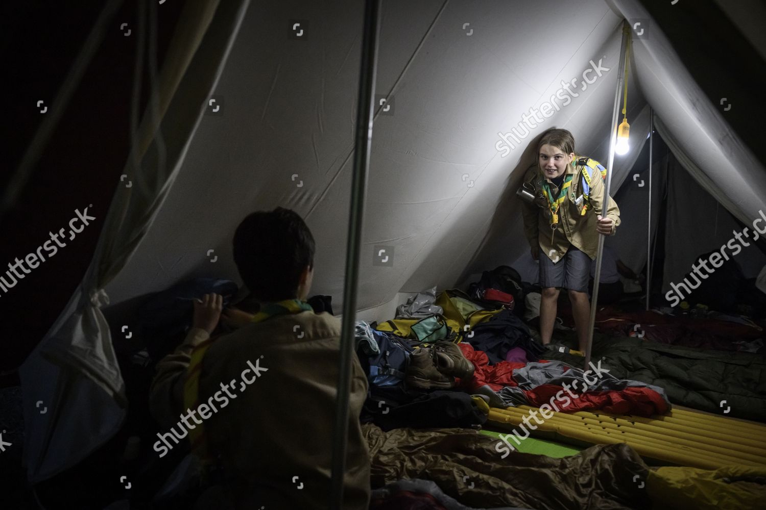 Young Scouts Prepare Sleep After End Editorial Stock Photo - Stock ...