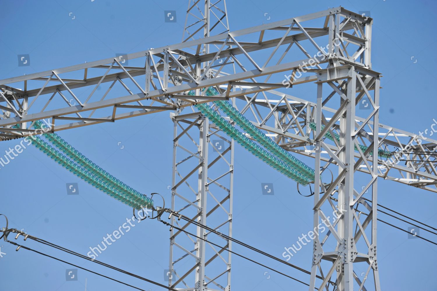Towers Power Grid Voltage Stabilizers Station Editorial Stock Photo ...