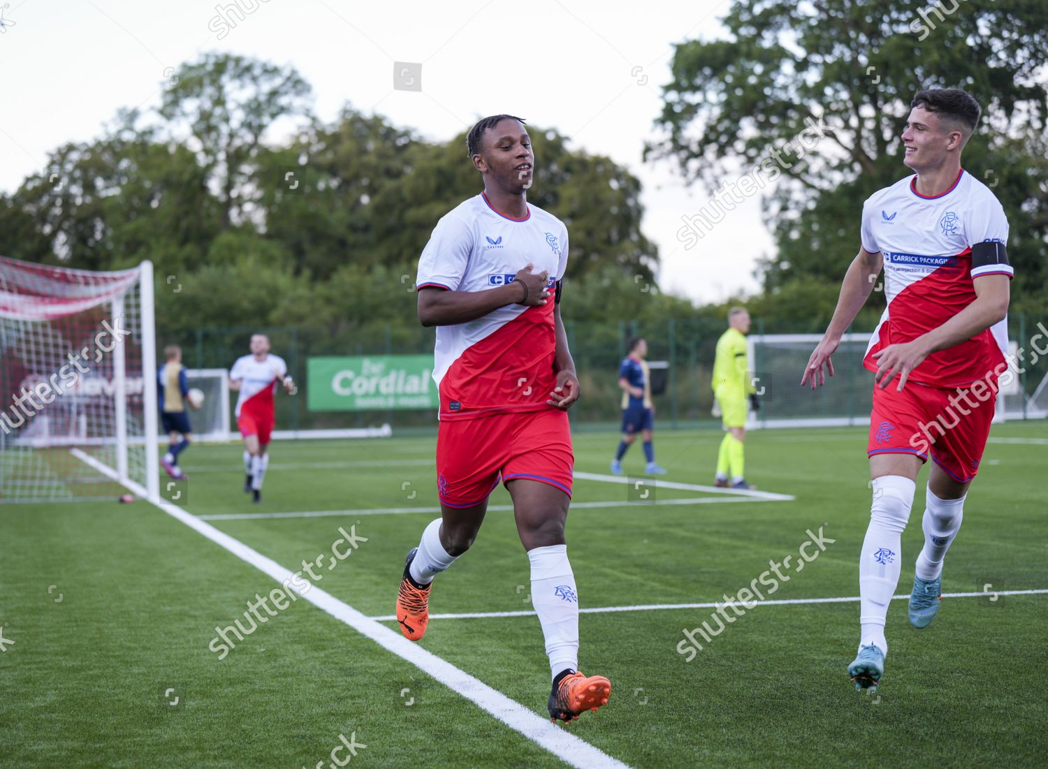 Zakariya Lovelace Rangers B Celebrates Robbie Editorial Stock Photo ...