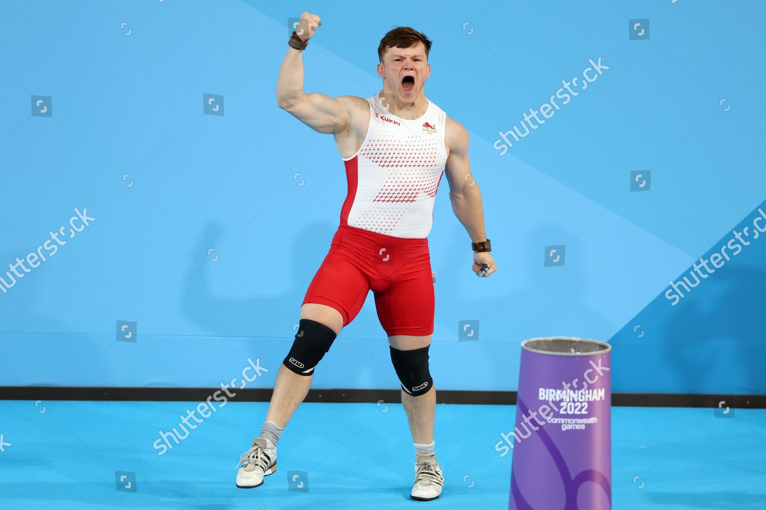 Christopher Murray England During Weightlifting Mens Editorial Stock ...