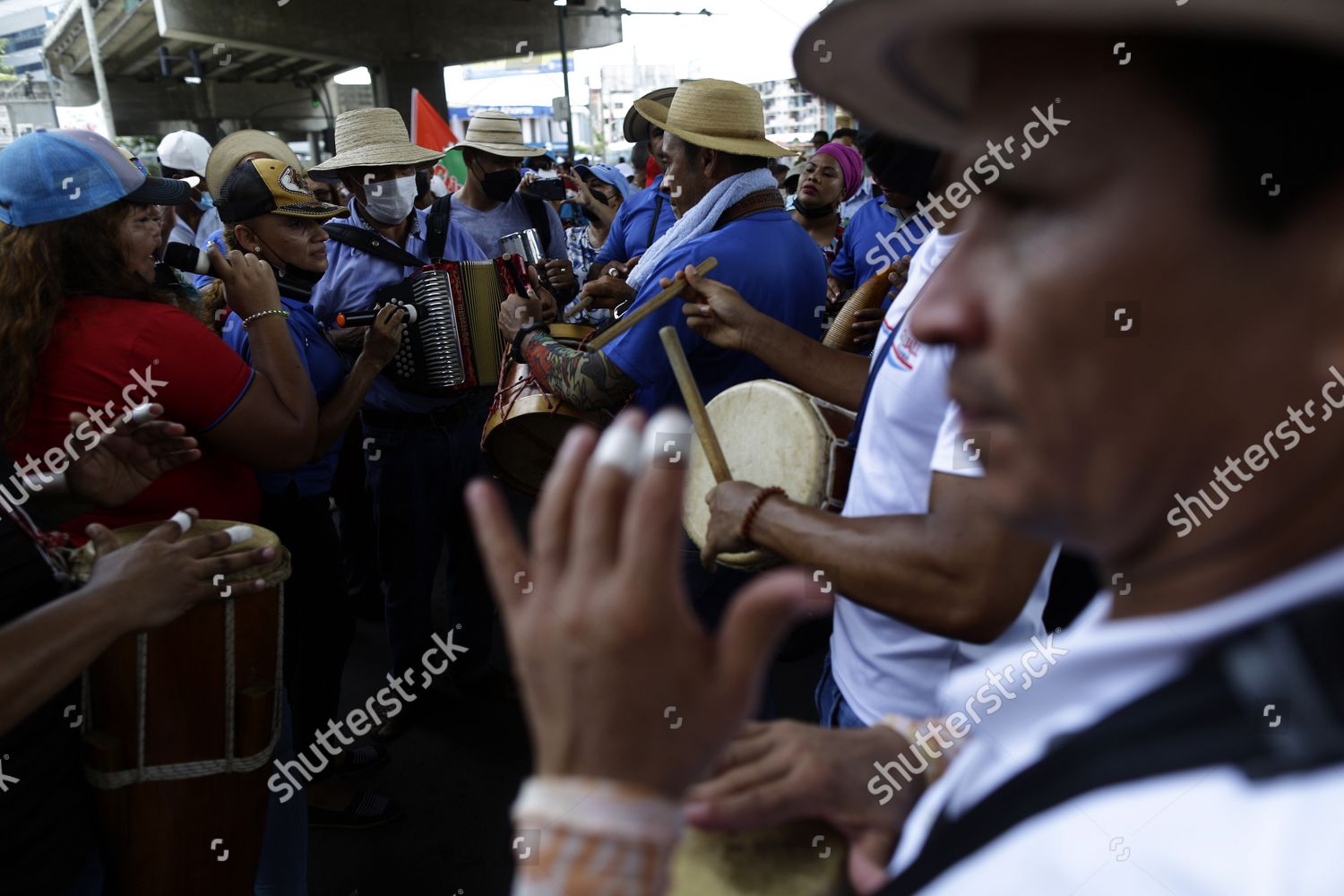 Teachers March Towards National Assembly Panama Editorial Stock Photo ...