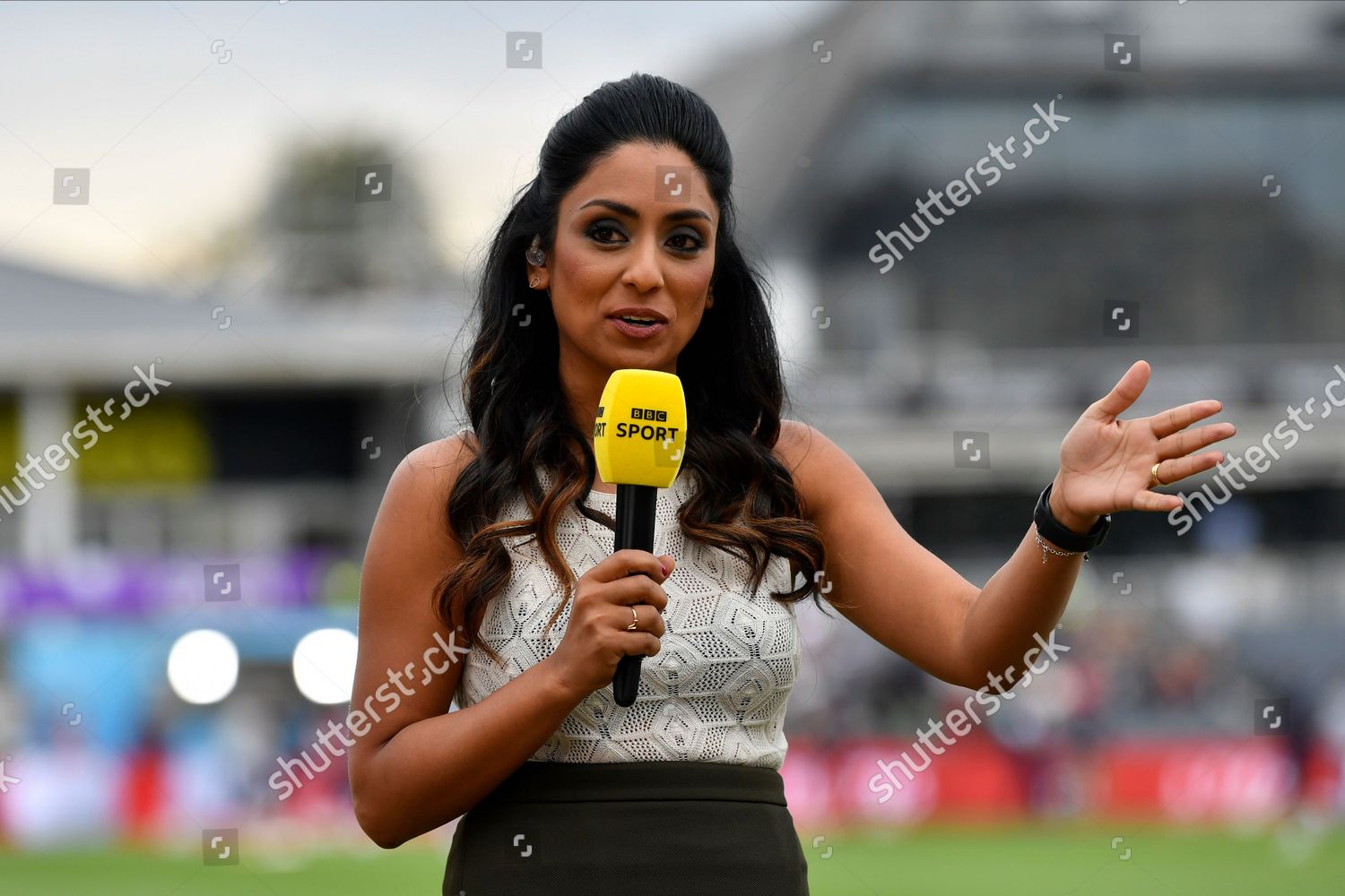 Bbc Tv Presenter Isa Guha Reporting Editorial Stock Photo - Stock Image ...