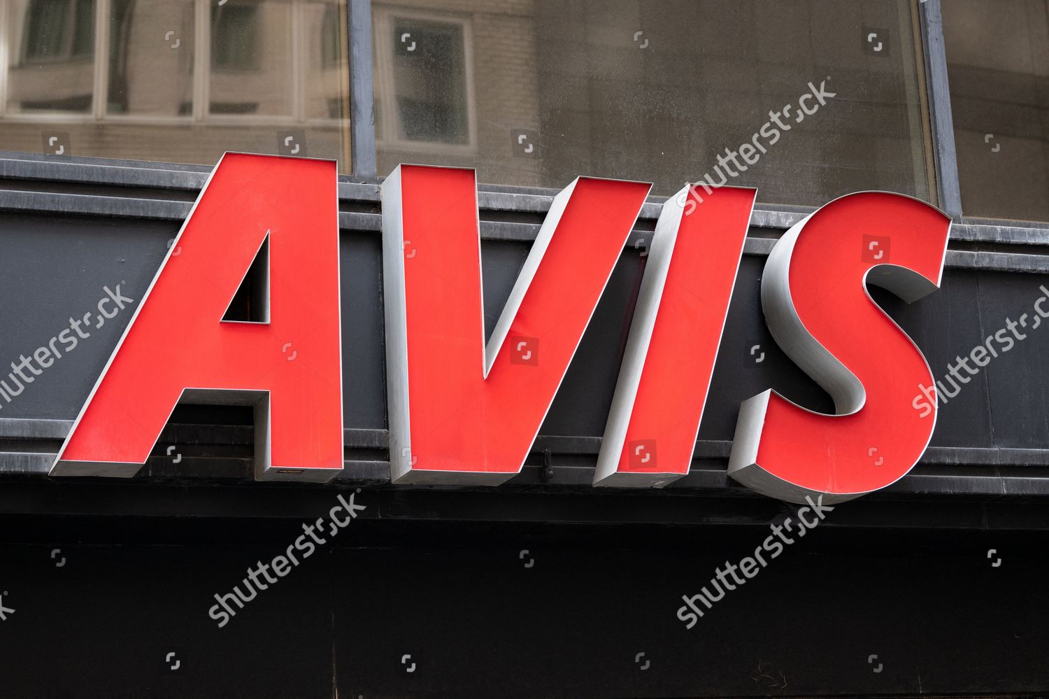 Shop Sign Avis On May 07 Editorial Stock Photo - Stock Image | Shutterstock