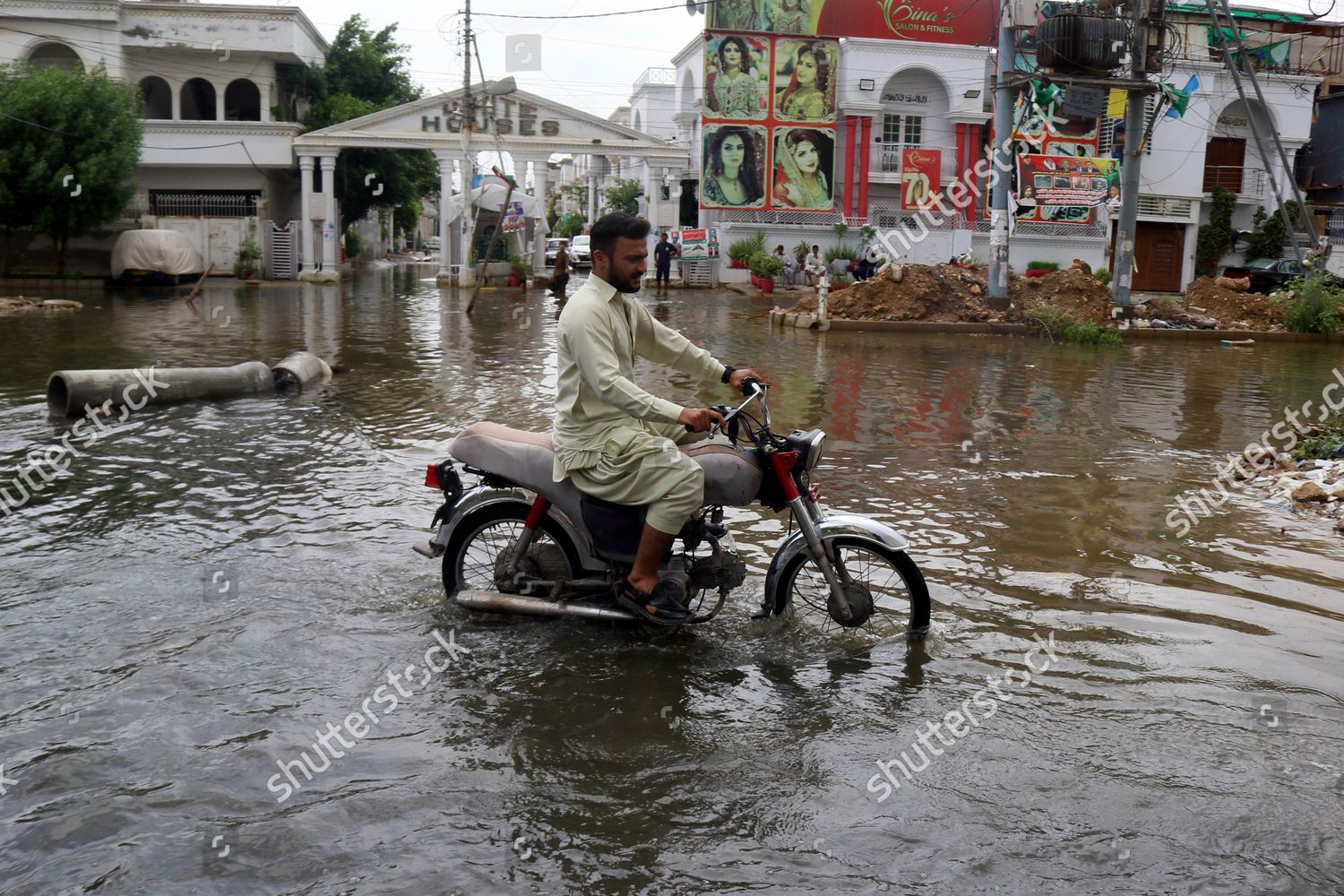 Residential Area Flooded After Lath Dam Editorial Stock Photo - Stock ...