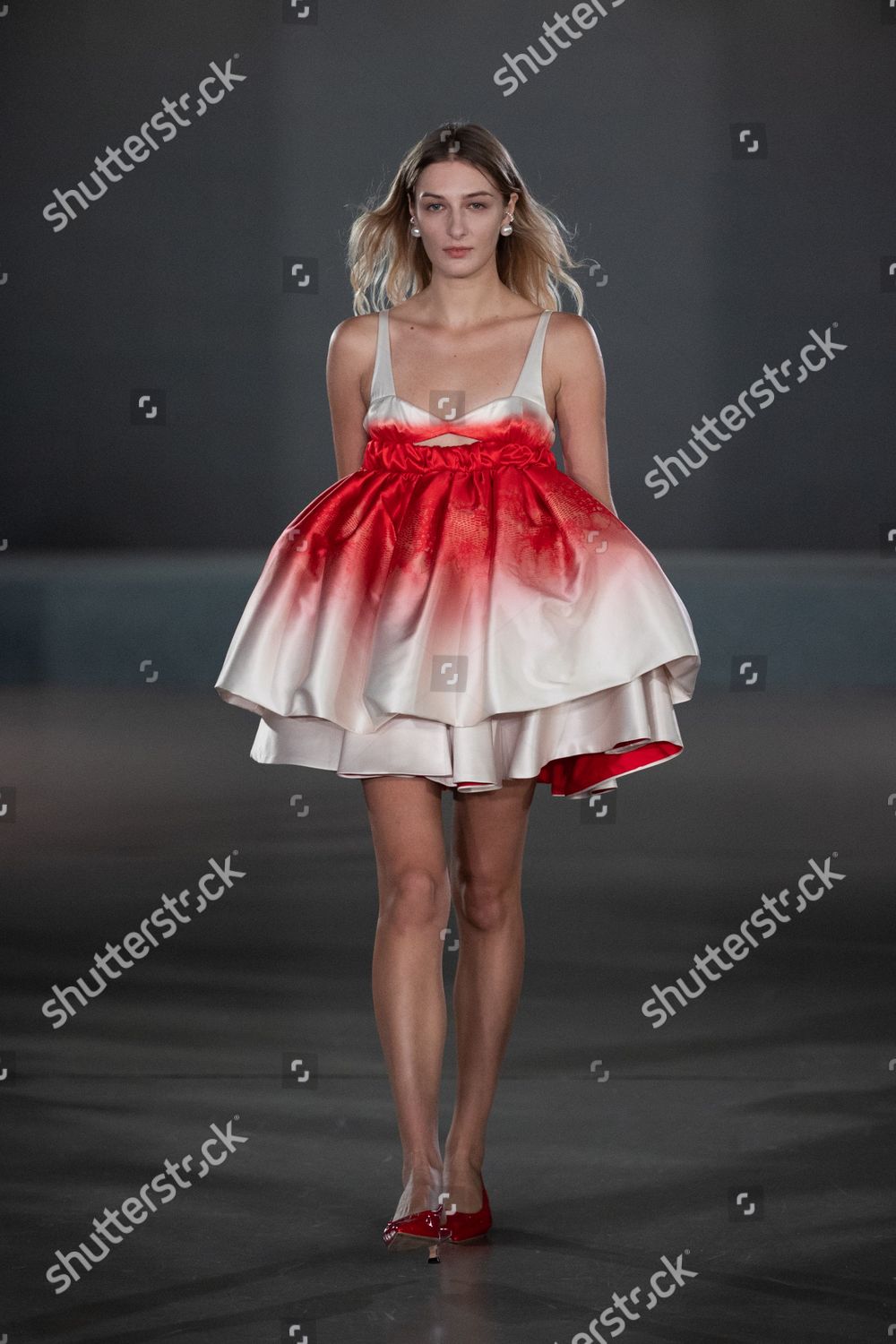Model Presents Outfit Designed By Students Editorial Stock Photo ...