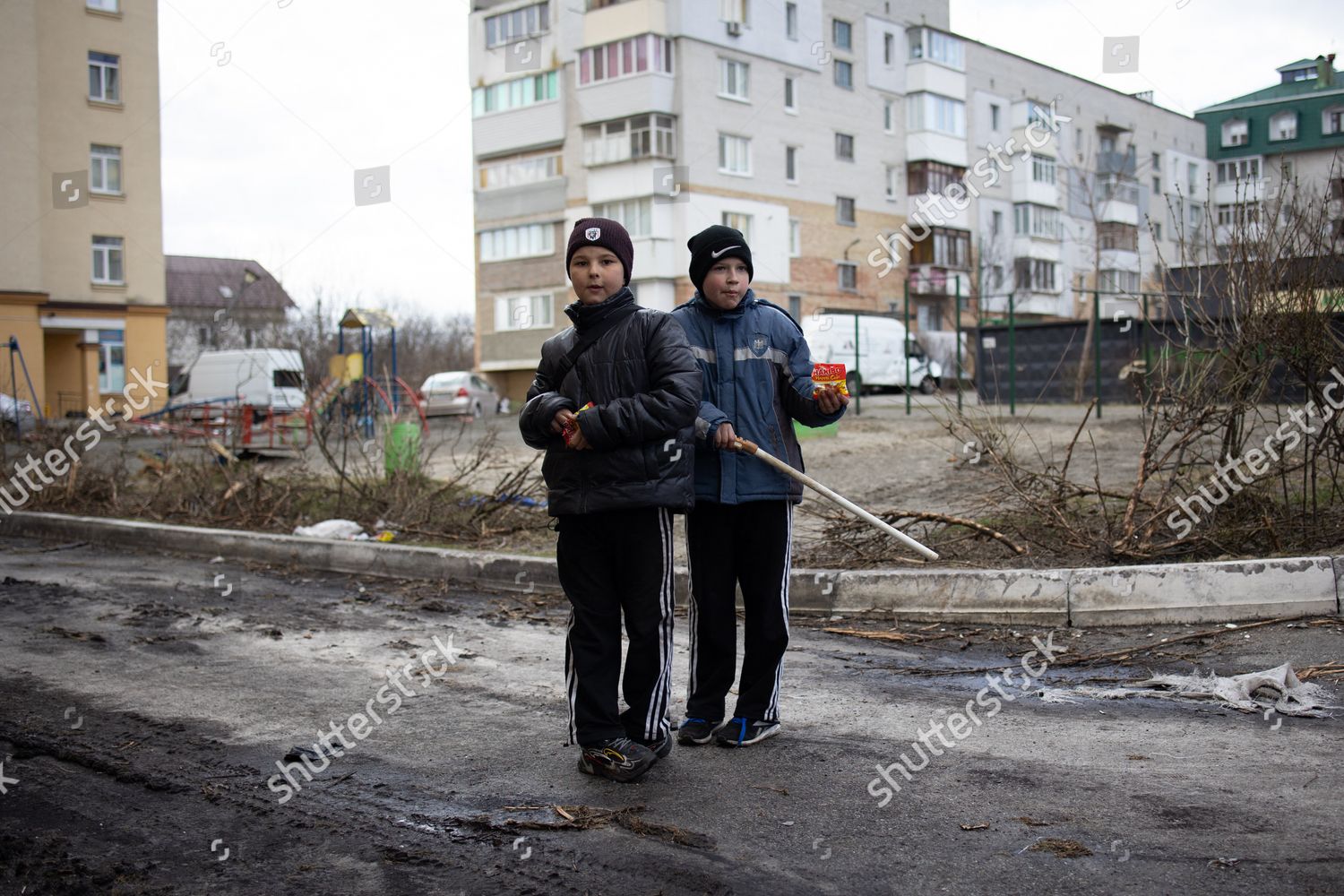 Children Living Town Bucha During War Editorial Stock Photo - Stock ...