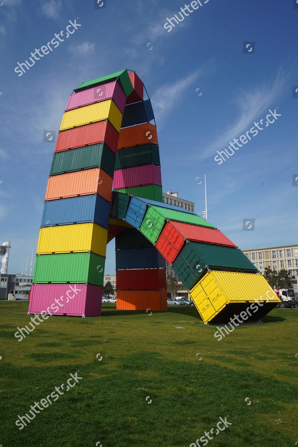View Chain Containers Monument By Vincent Editorial Stock Photo - Stock ...