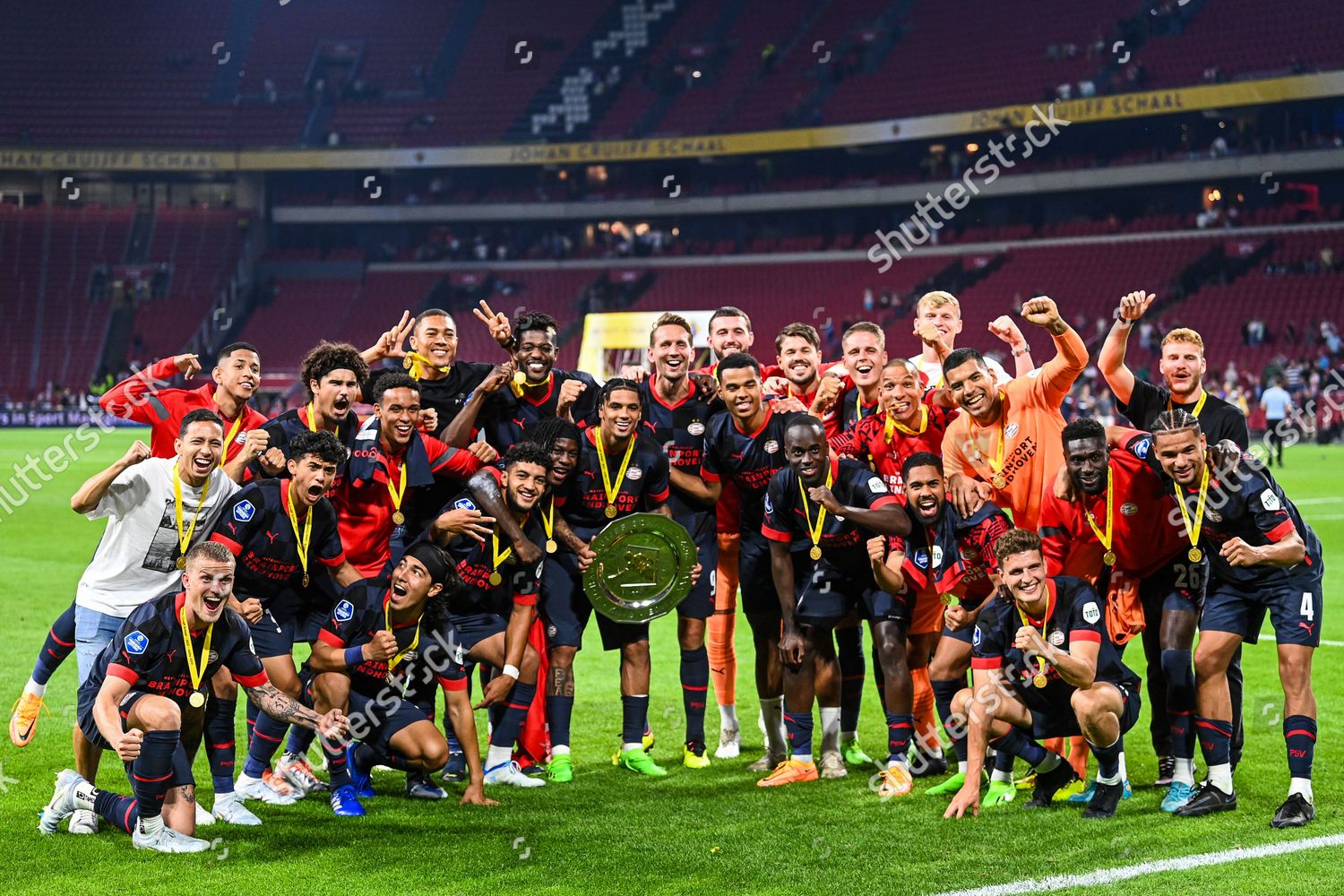 Psv Players Celebrate Victory During Johan Editorial Stock Photo ...