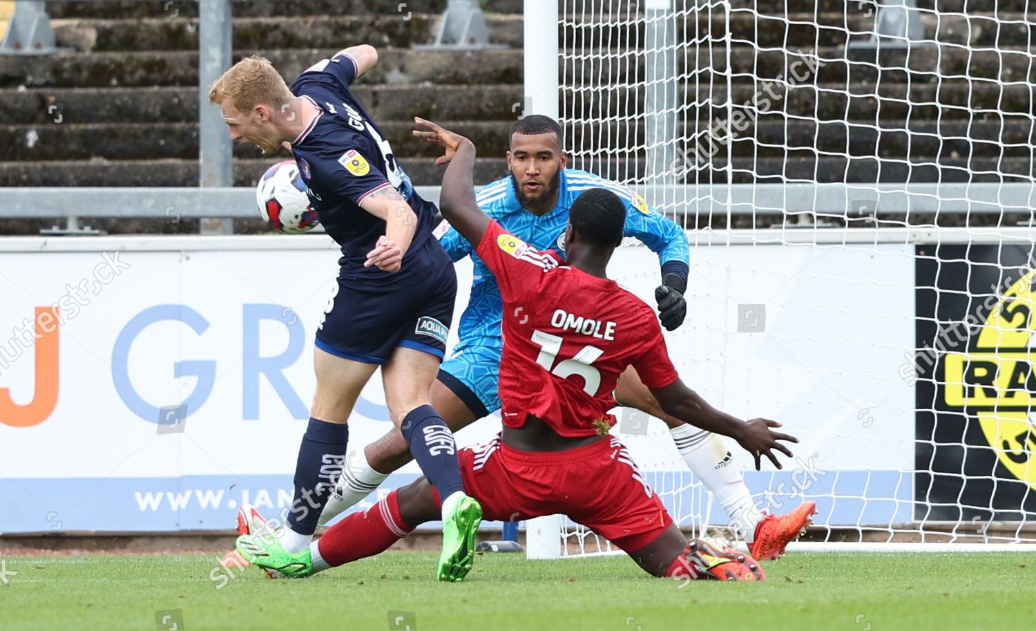 Crawley Towns Keeper Ellery Balcombe During Editorial Stock Photo ...