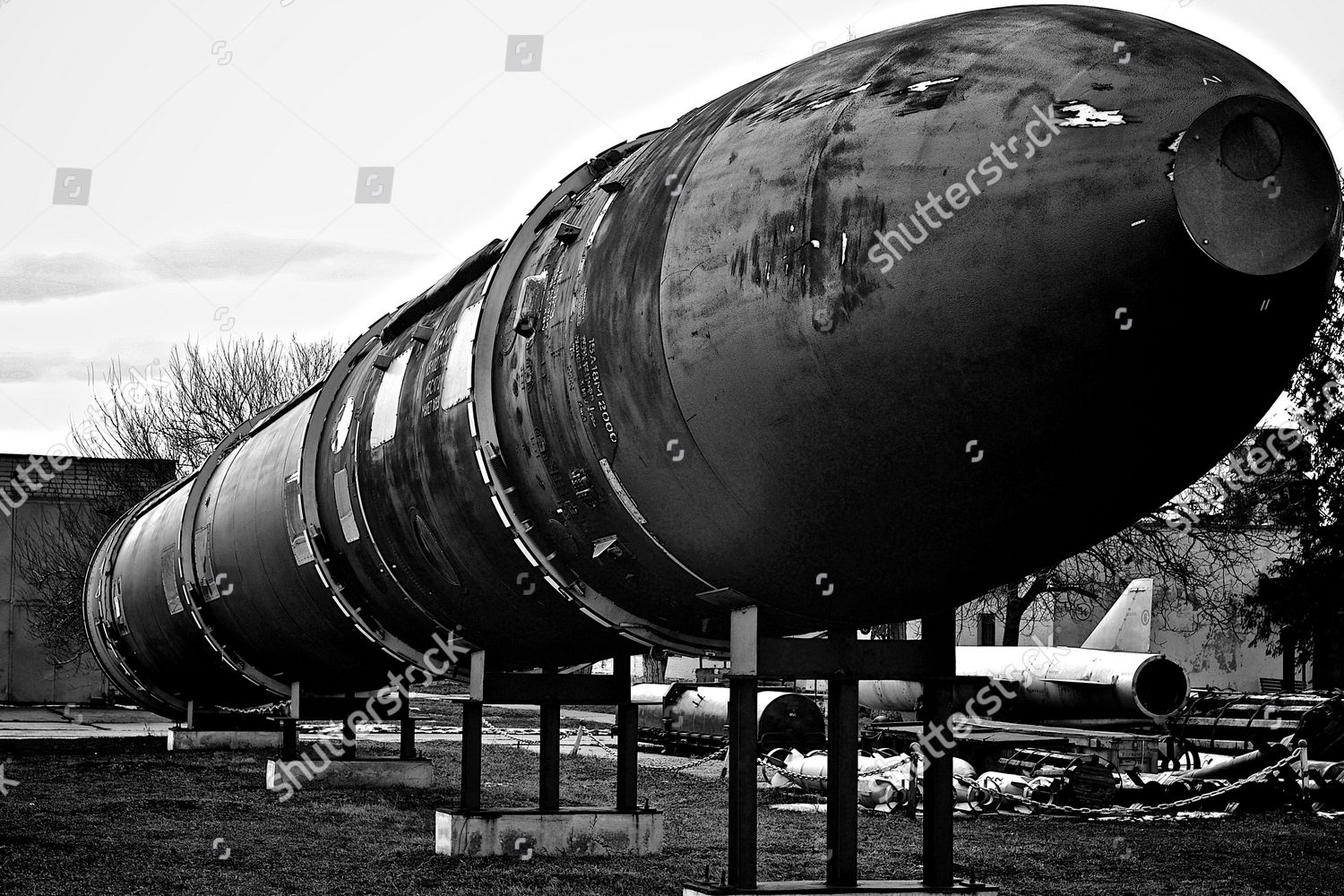 Old Missile On Site Former Strategic Editorial Stock Photo - Stock ...