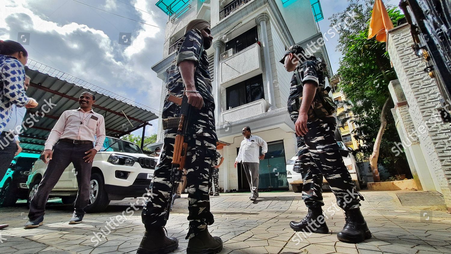 Crpf Force Seen Ed Raids Shivsena Editorial Stock Photo - Stock Image ...