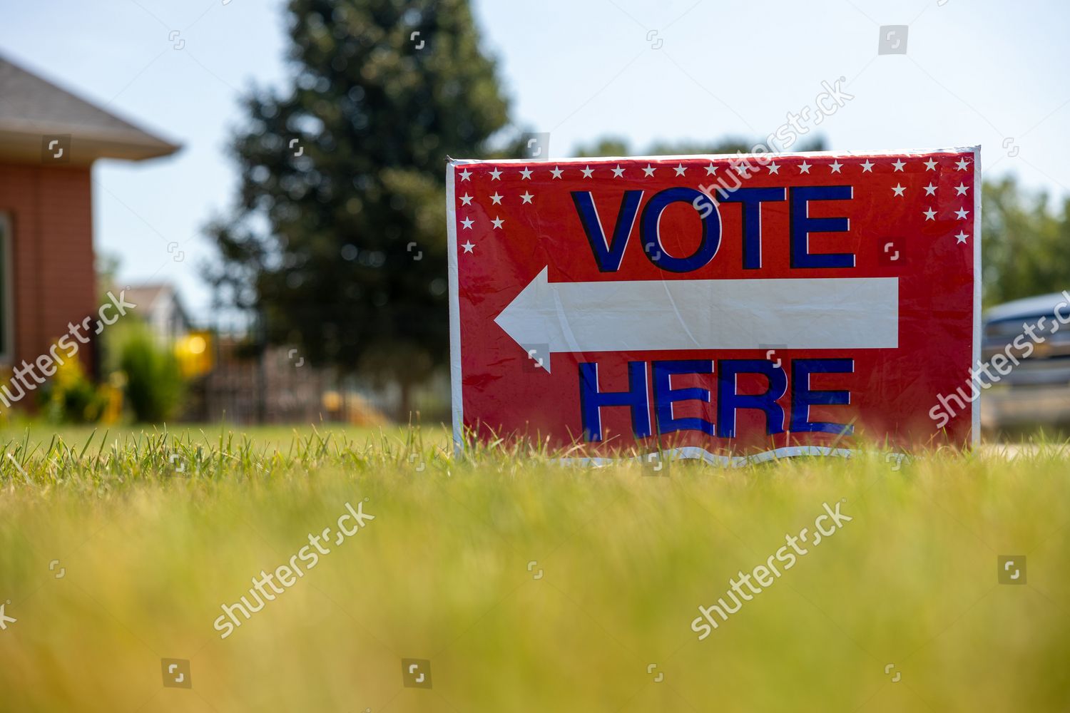 Voting Sign Seen Covenant Presbyterian Church Editorial Stock Photo ...