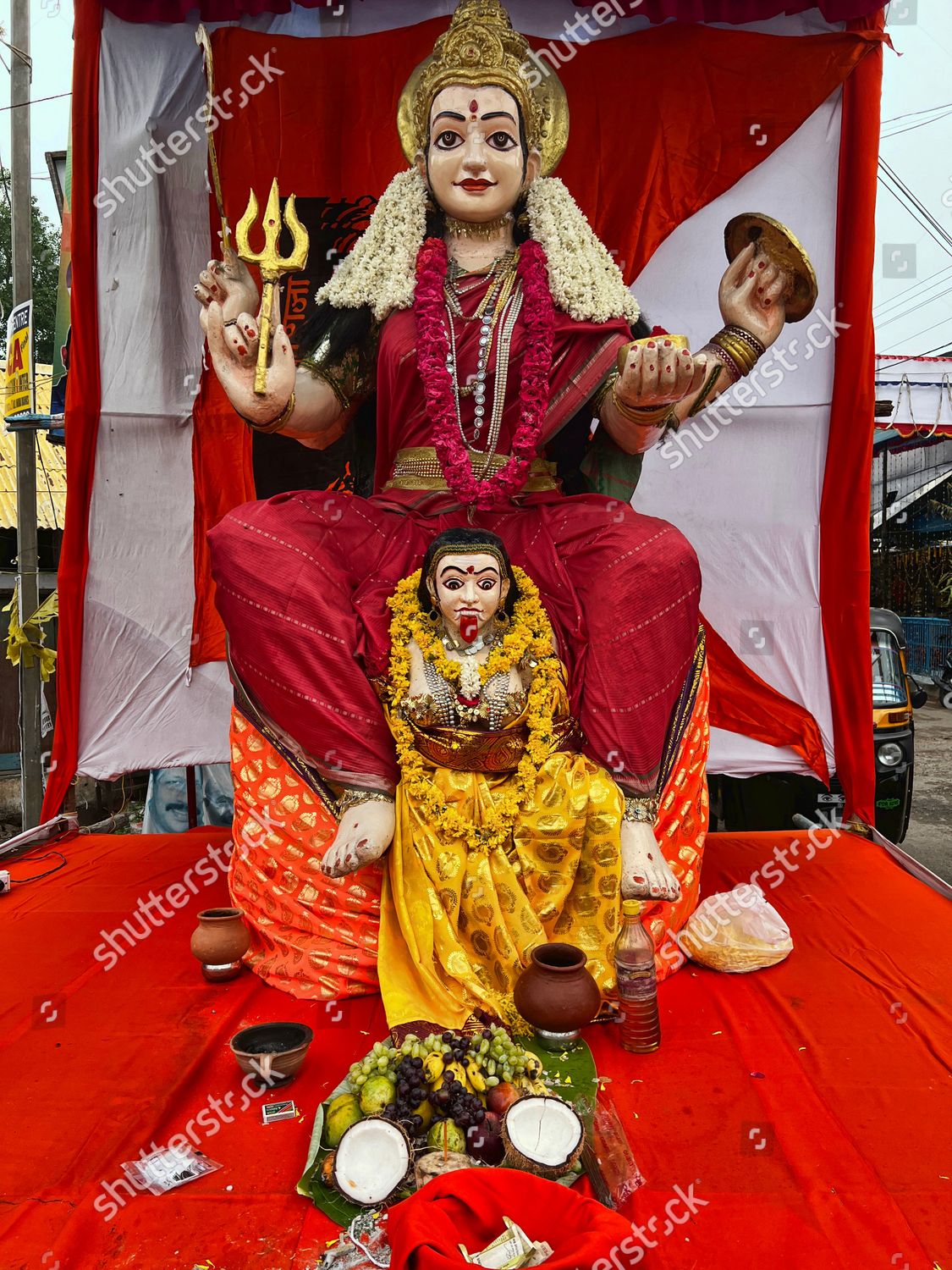 Temporary Shrine Goddess Attukal Devi Popularly Editorial Stock Photo ...
