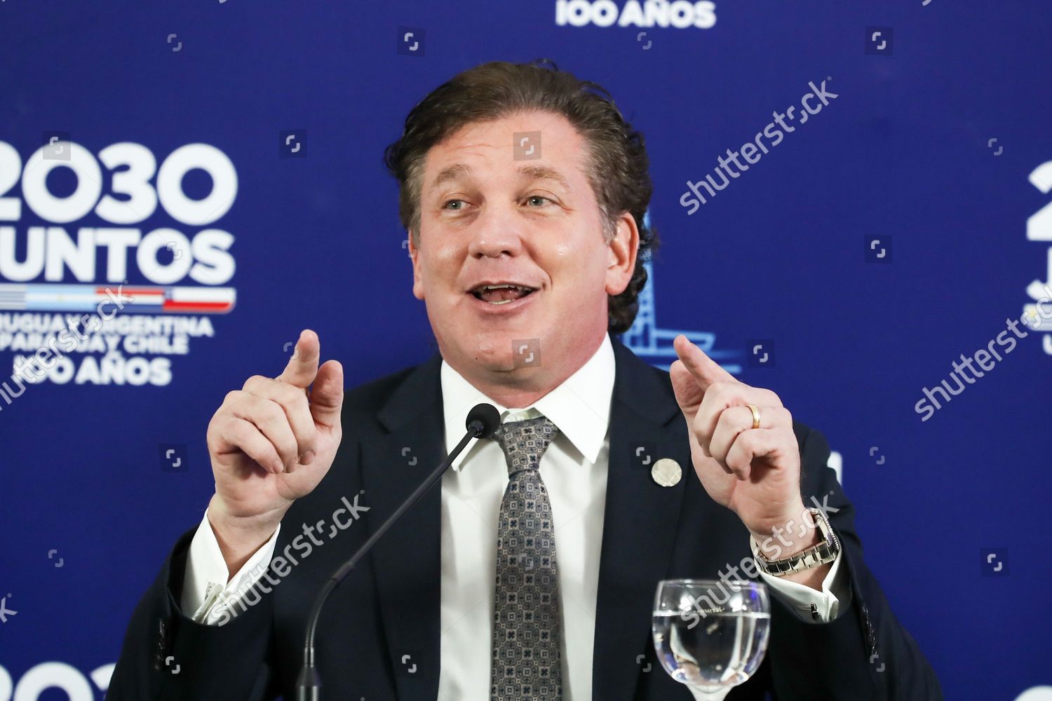President Conmebol Alejandro Dominguez Speaks During Editorial Stock ...