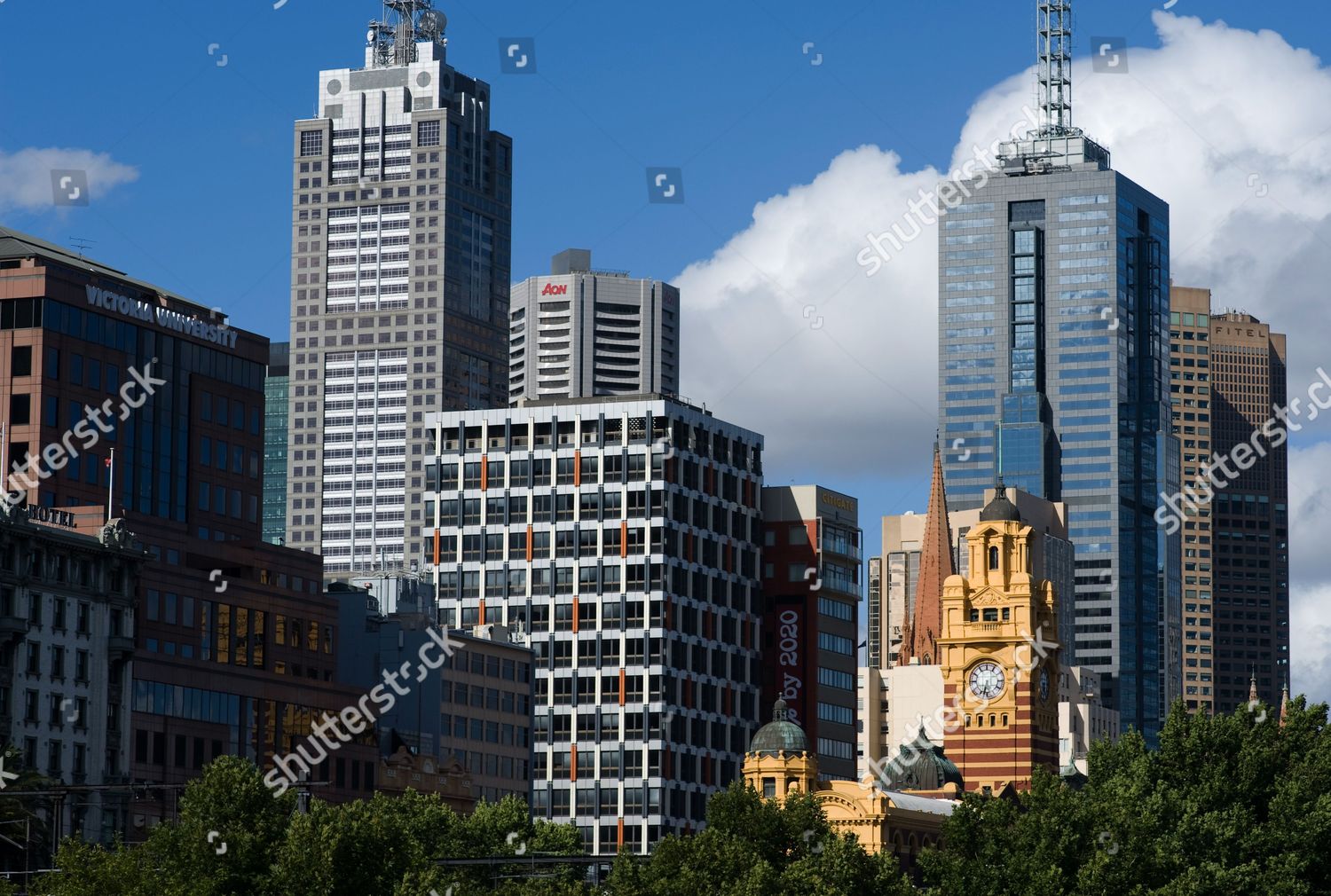 Melbourne City Skyline Colonial Flinders Street Editorial Stock Photo ...