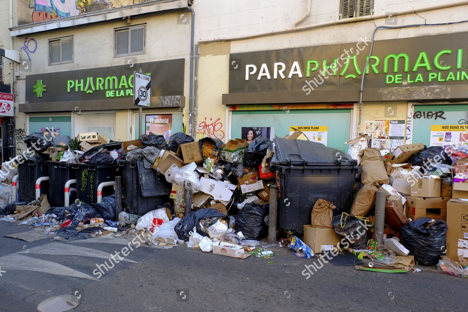 Uncollected Garbage Accumulates Certain Districts City Editorial Stock ...