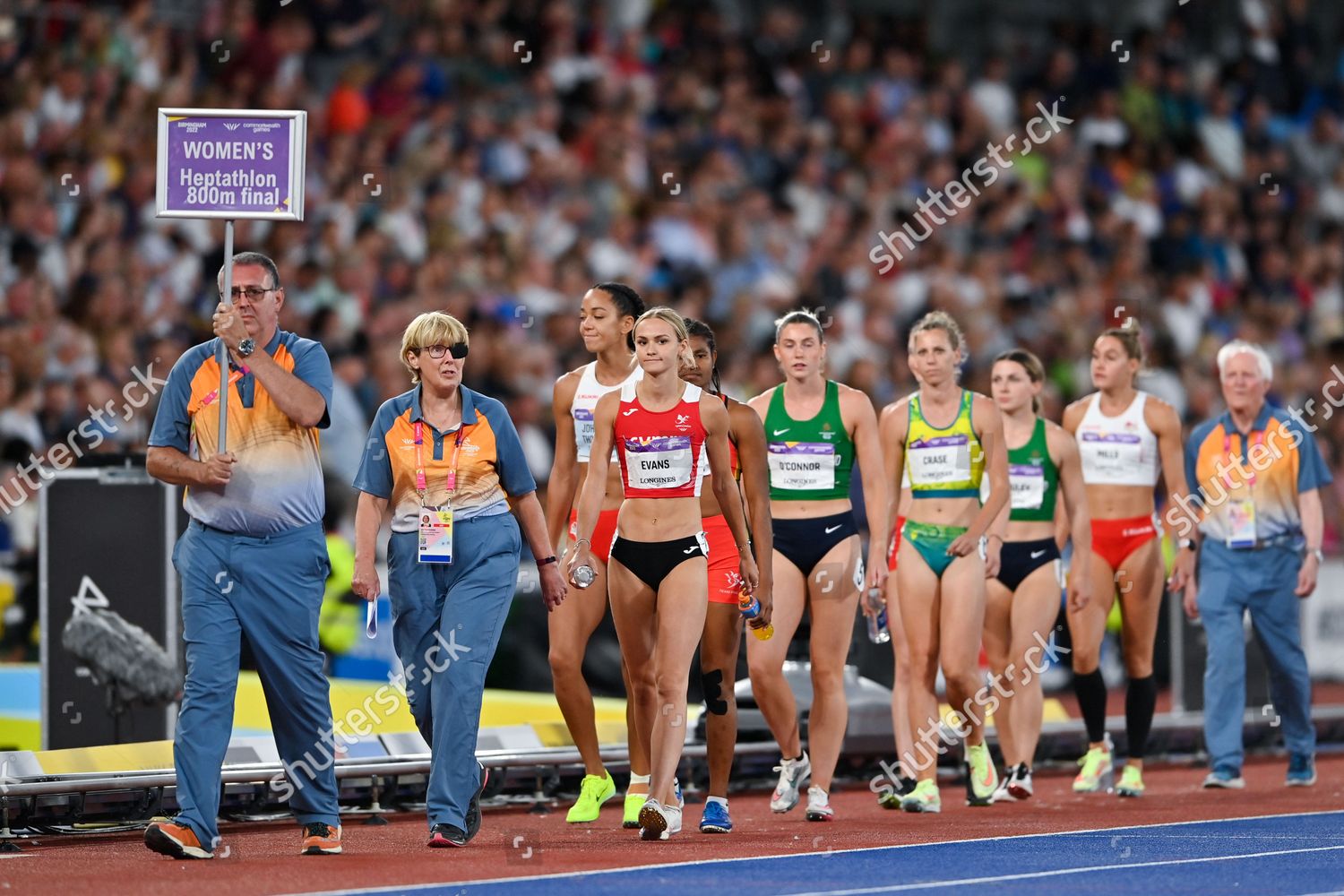 Heptathlon Athletes Enter Track 800m Final Editorial Stock Photo ...
