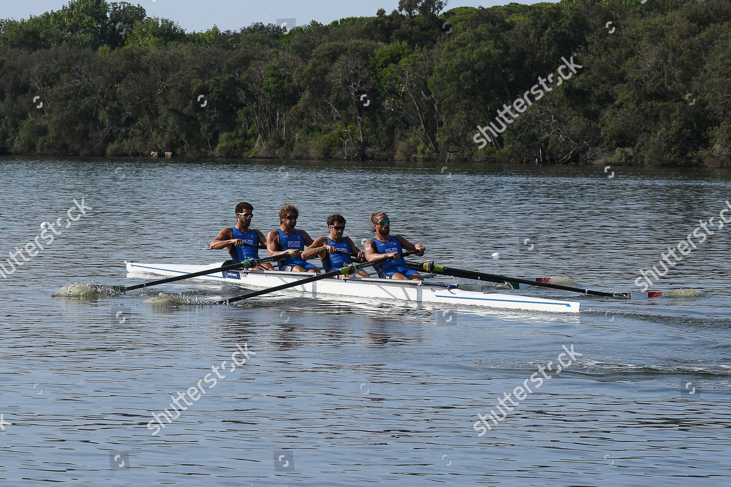 Italian National Rowing Team Training Sabudia Editorial Stock Photo ...