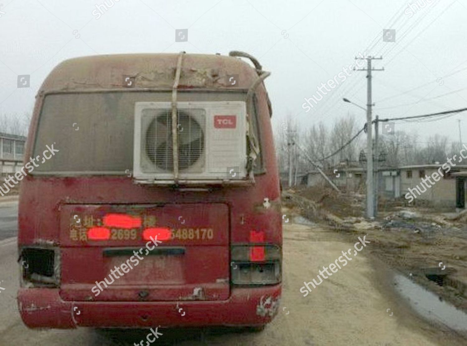 Air Conditioner On Back Battered Bus Editorial Stock Photo - Stock ...