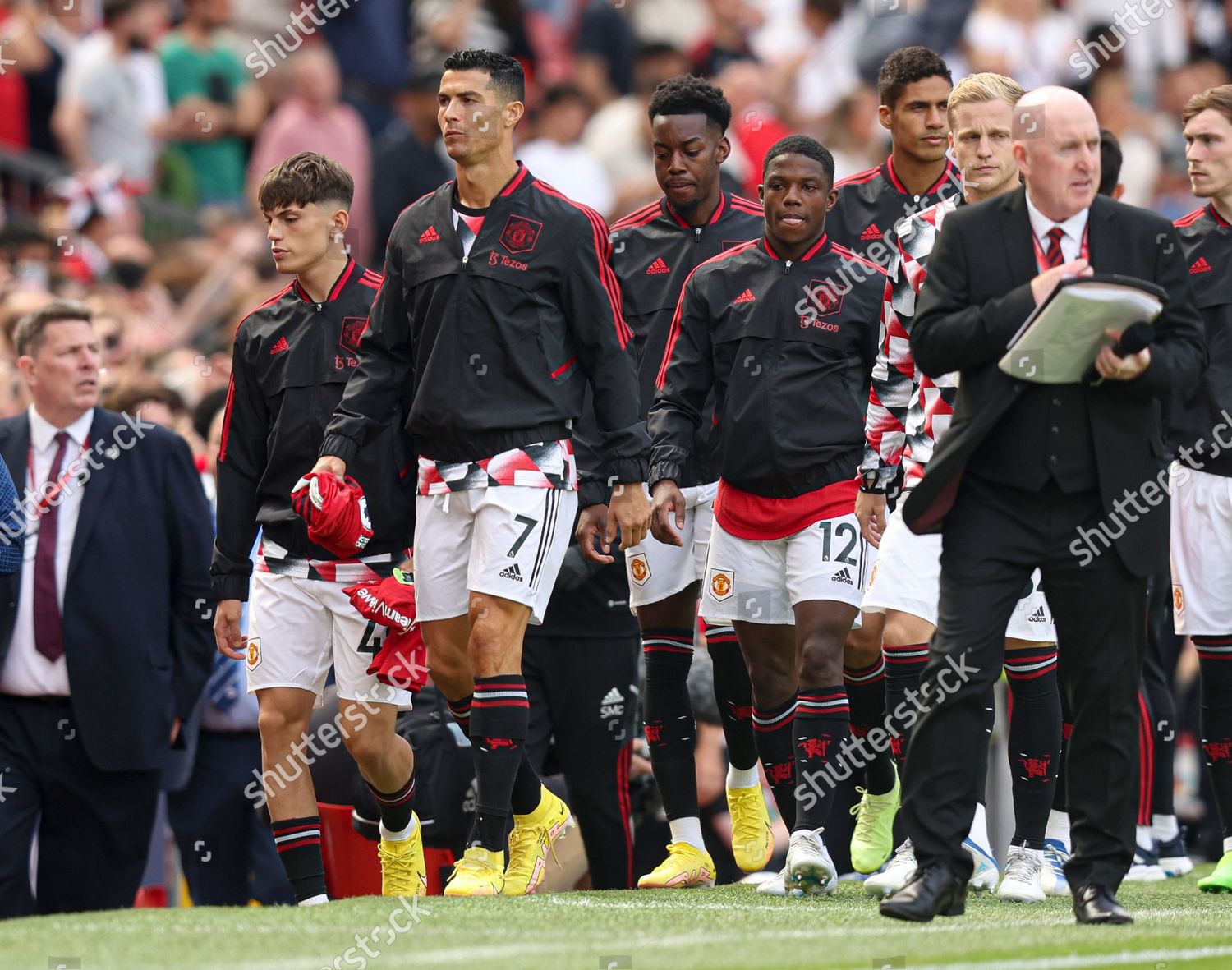 Cristiano Ronaldo Manchester United Walks Bench Editorial Stock Photo ...