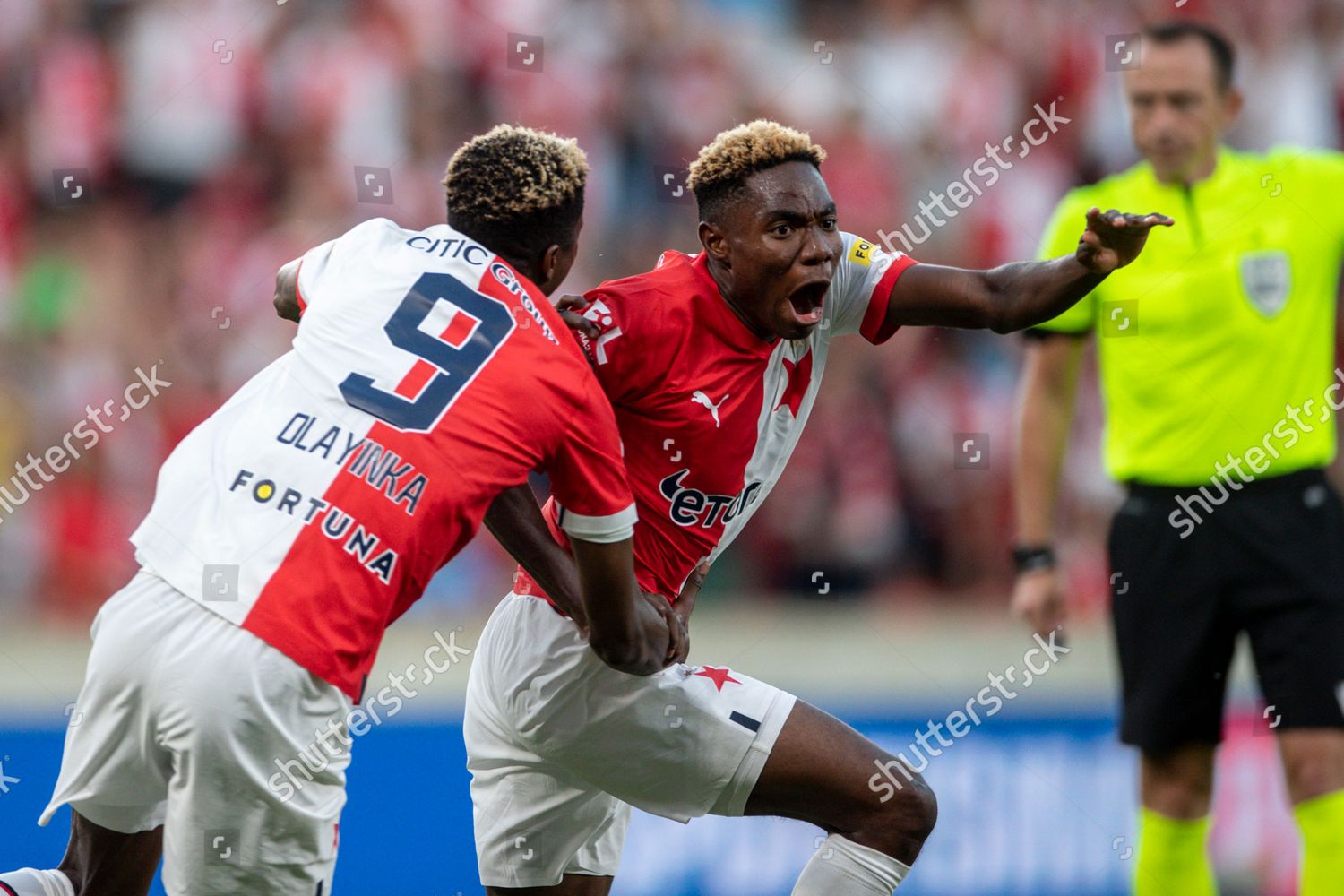 Moses Usor R Slavia Prague Celebrates Editorial Stock Photo - Stock ...