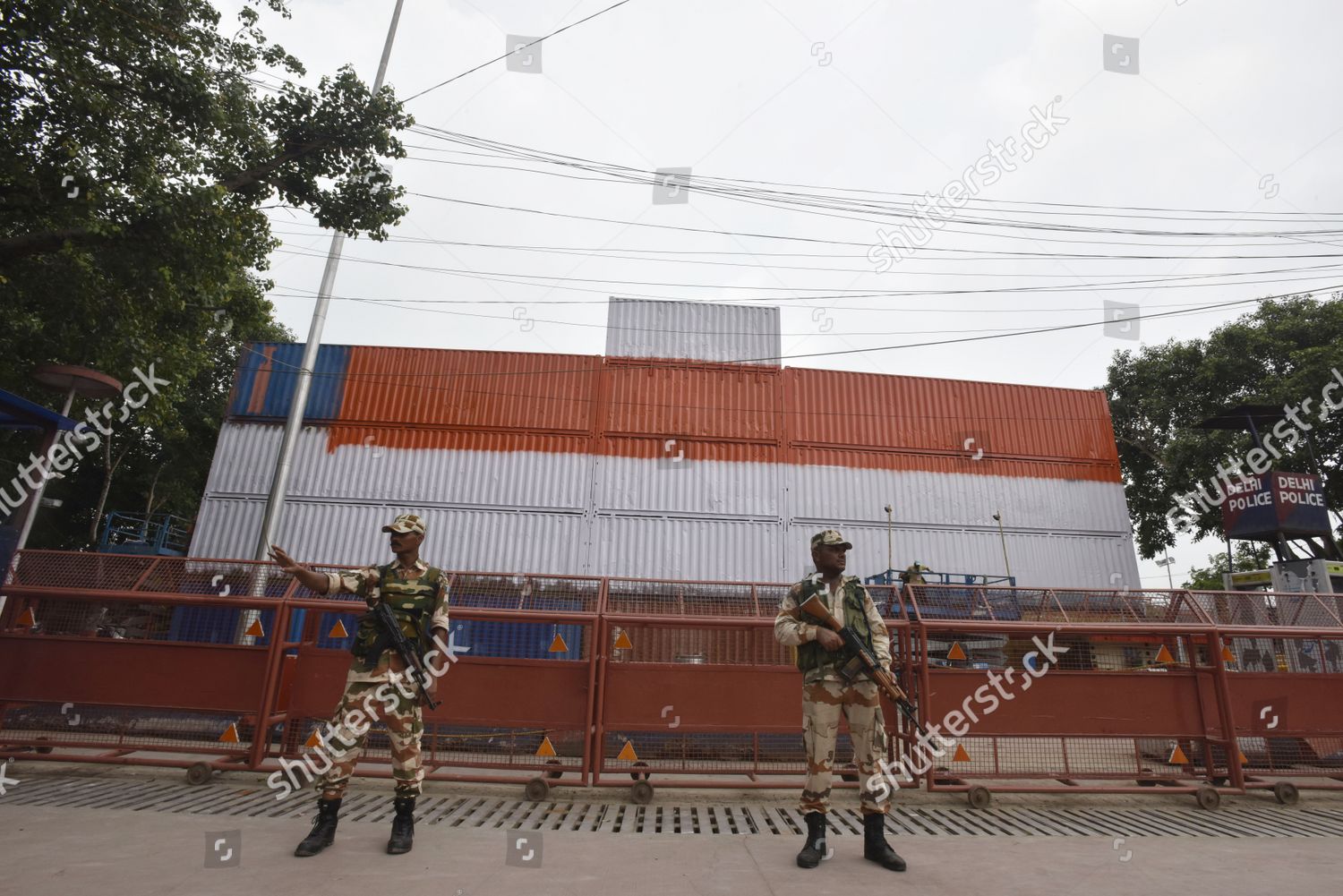 Security Outside Red Fort Ahead Independence Editorial Stock Photo ...