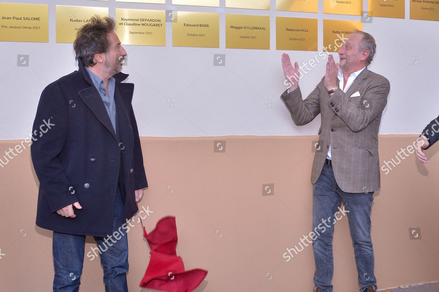 Edouard Baer Benoit Poelvoorde Attending Unveiling Editorial Stock ...