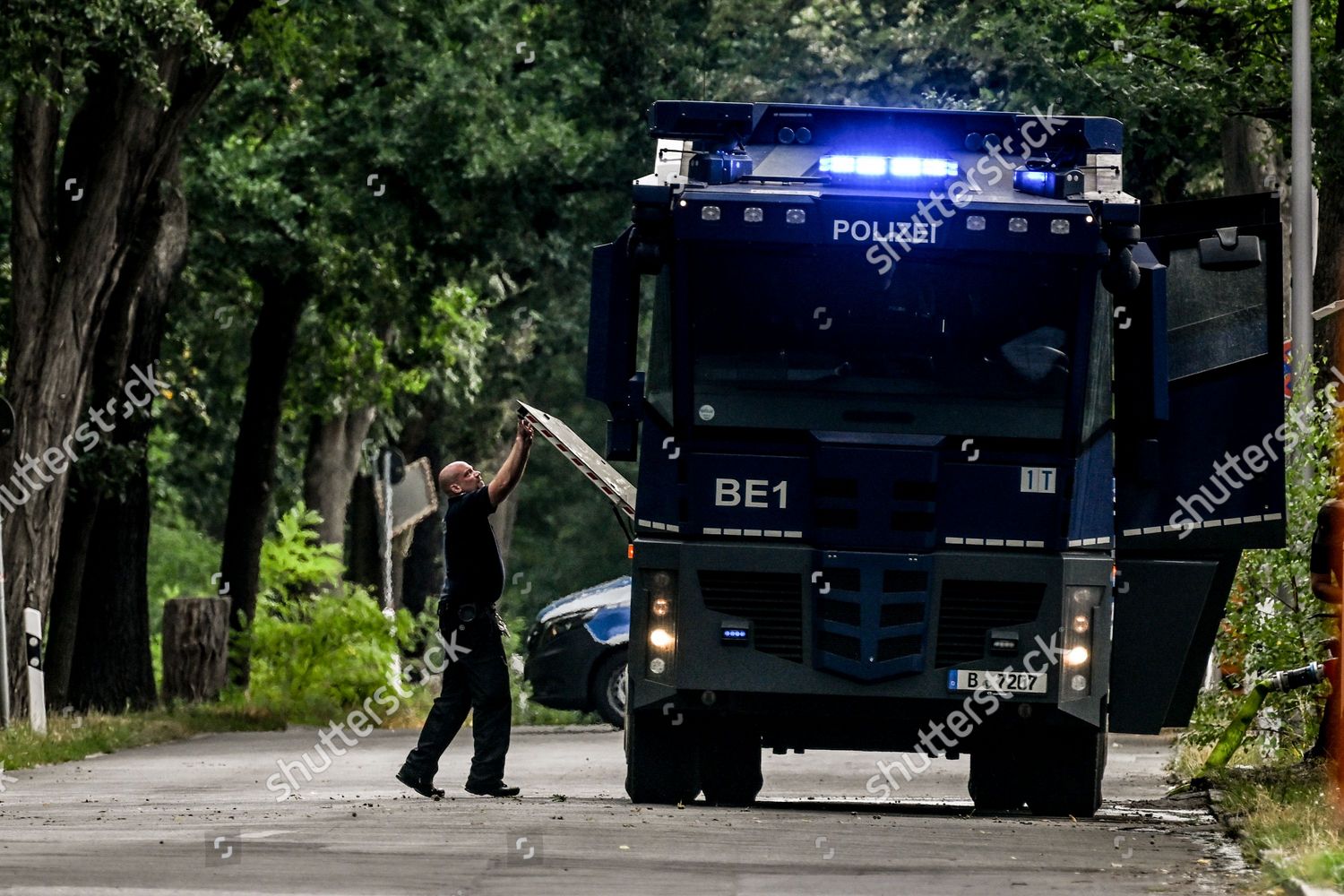 Police Water Canon Truck Deployed During Editorial Stock Photo - Stock ...