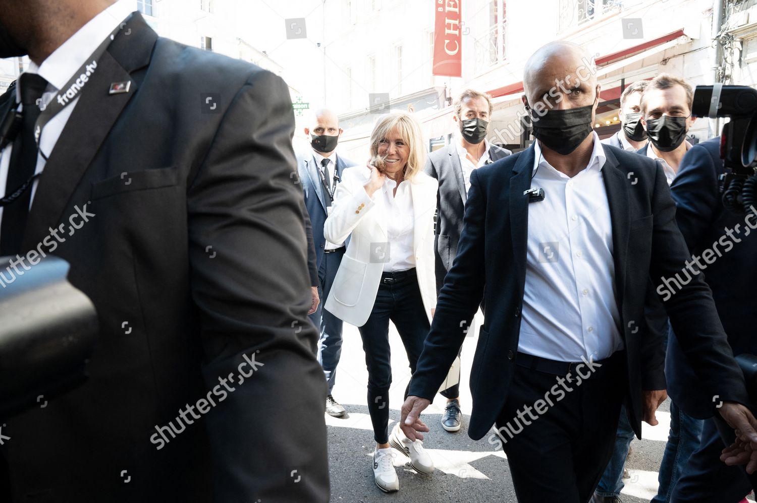 Brigitte Macron During 14th Angouleme Frenchspeaking Editorial Stock ...