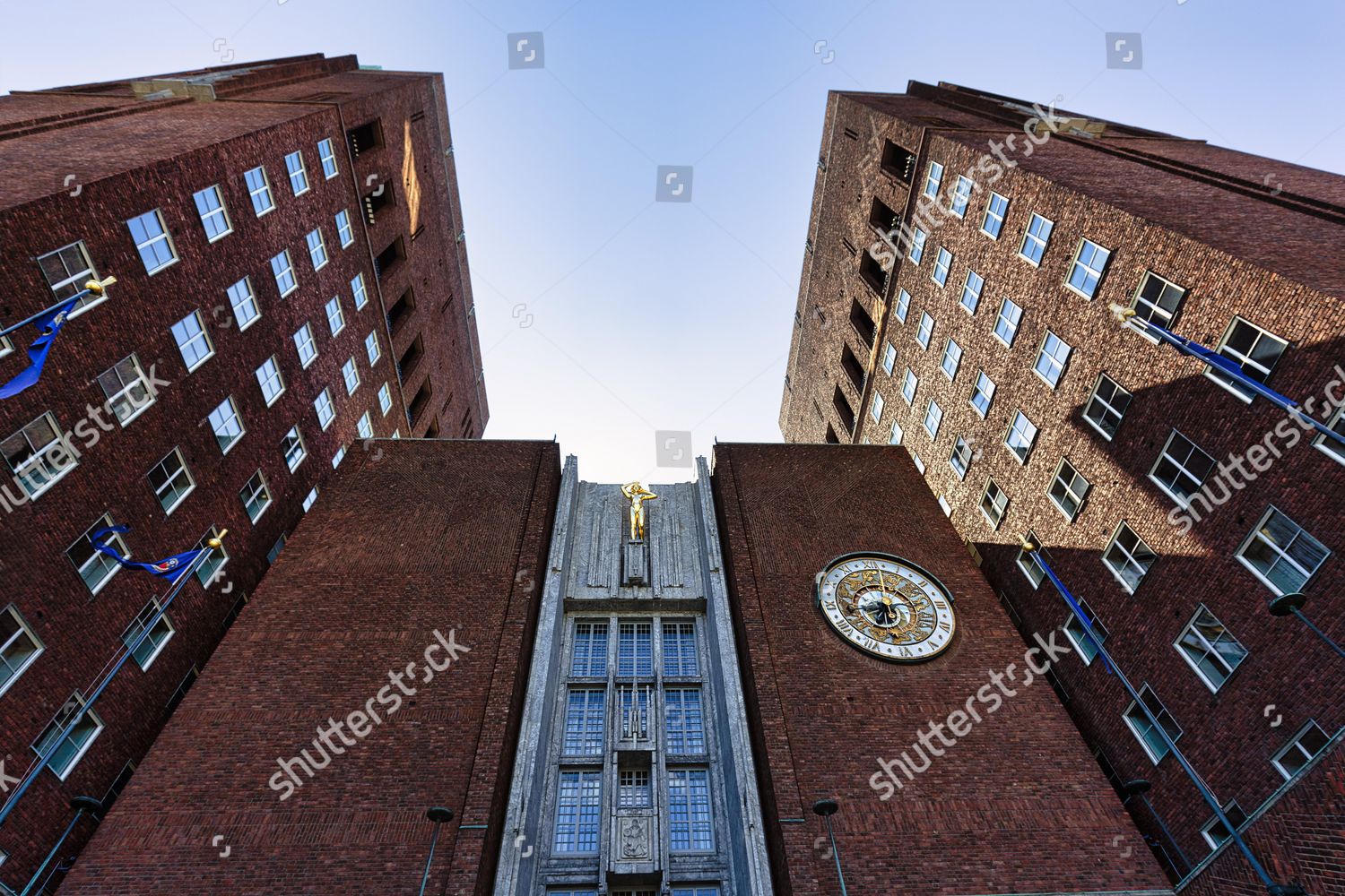 Monumental Red Brick City Hall North Editorial Stock Photo - Stock ...