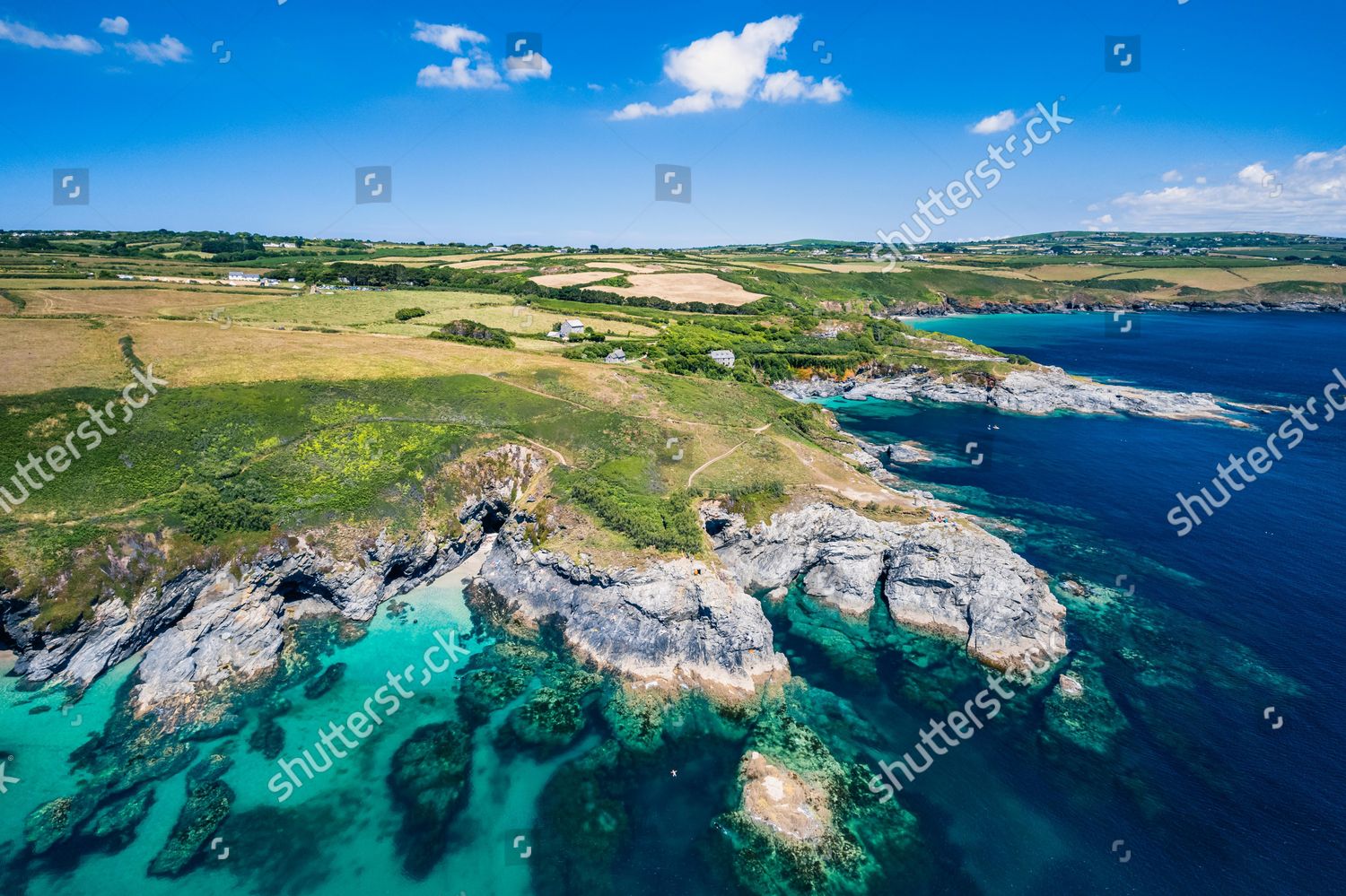 Piskies Cove Nad Hms Warspite Cliffs Editorial Stock Photo - Stock ...