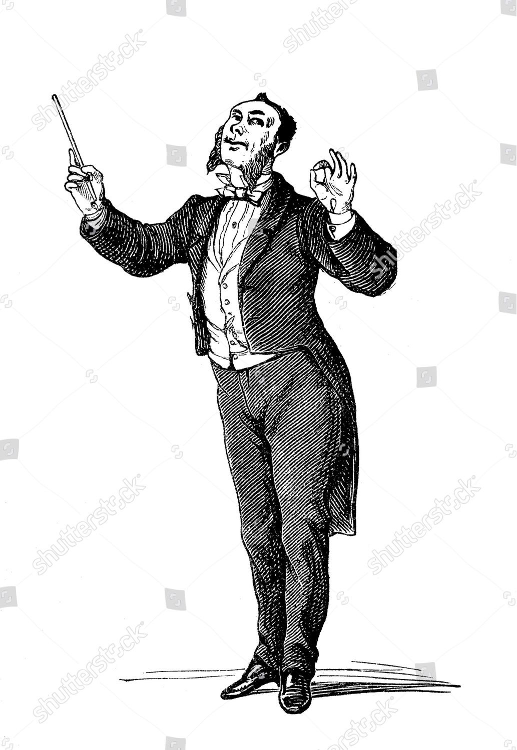 Conductor Various Movements While Conducting Orchestra Editorial Stock ...