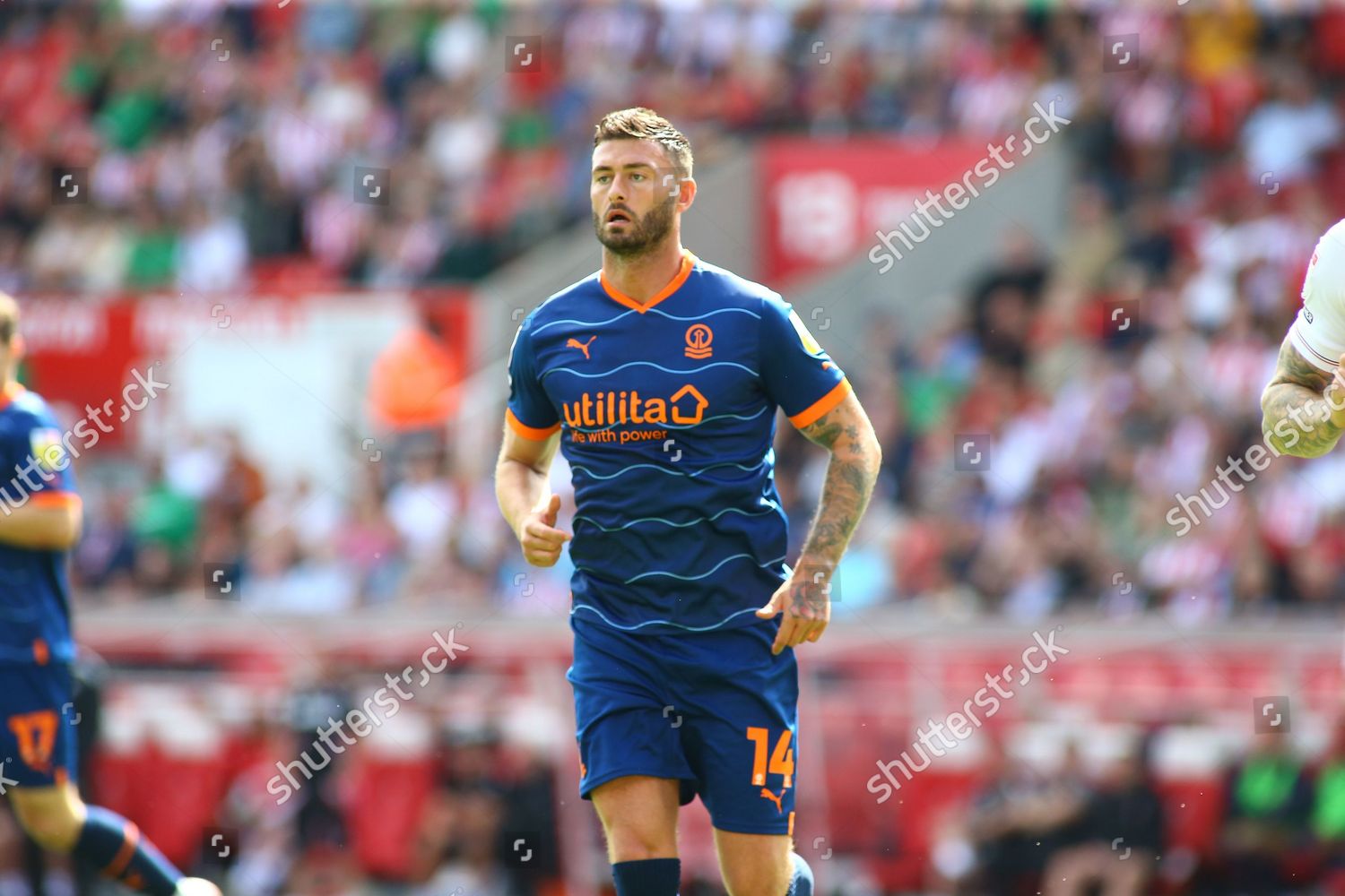Gary Madine Blackpool 14 During Efl Editorial Stock Photo - Stock Image ...