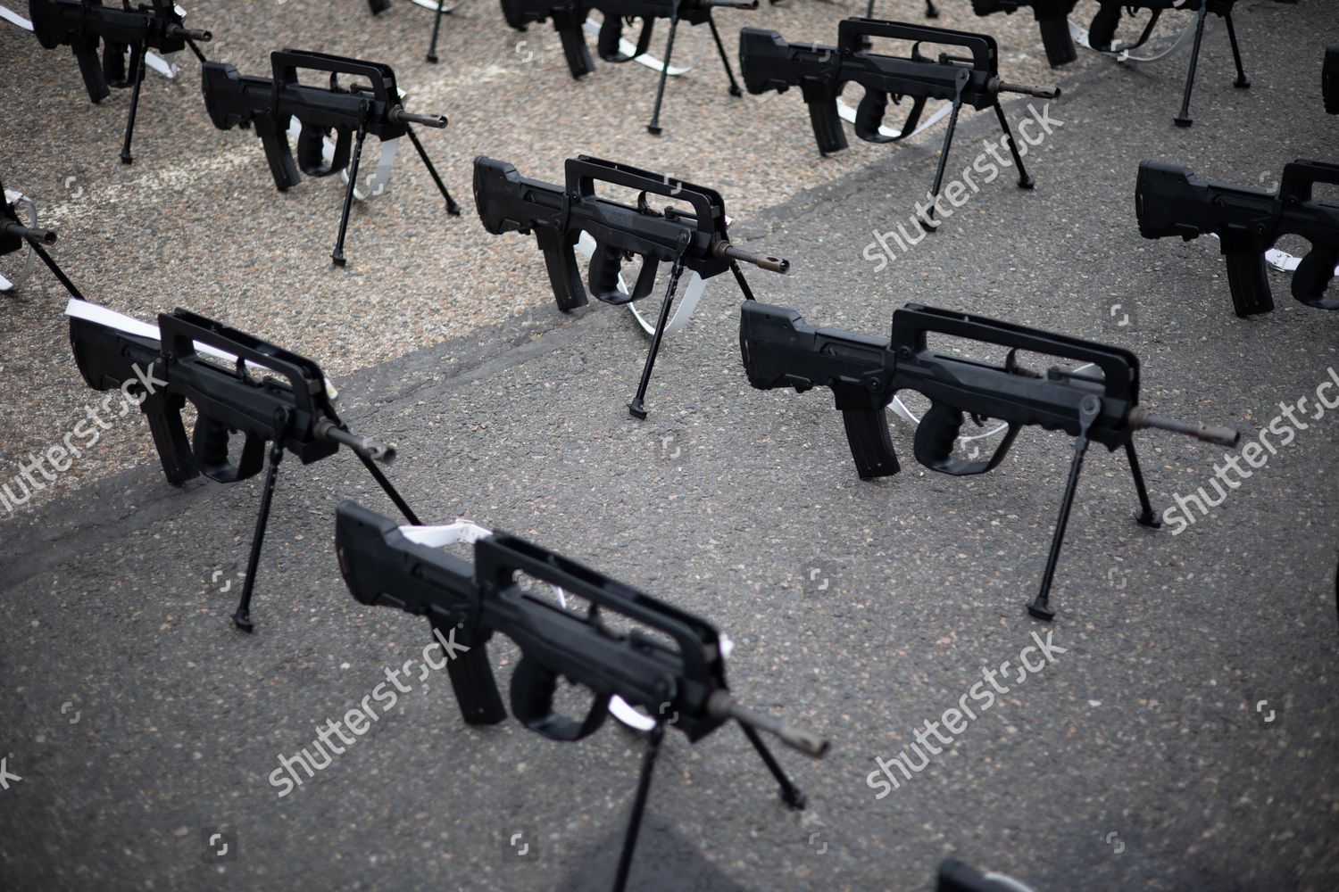 Famas Assault Rifles On Ground During Editorial Stock Photo - Stock ...
