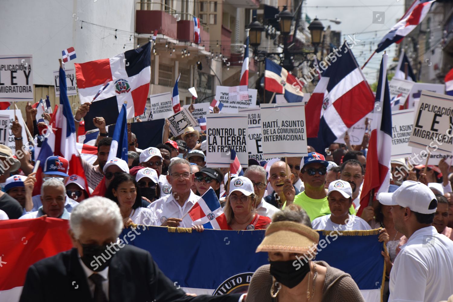 Dominican Citizens March Demand That International Editorial Stock ...