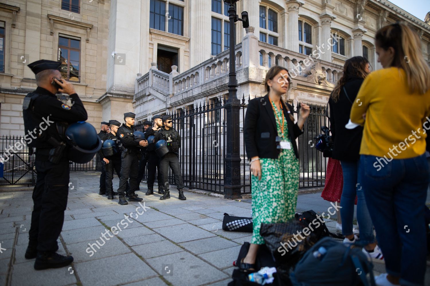 Journalist Queue Outside Temporary Courtroom Set Editorial Stock Photo ...